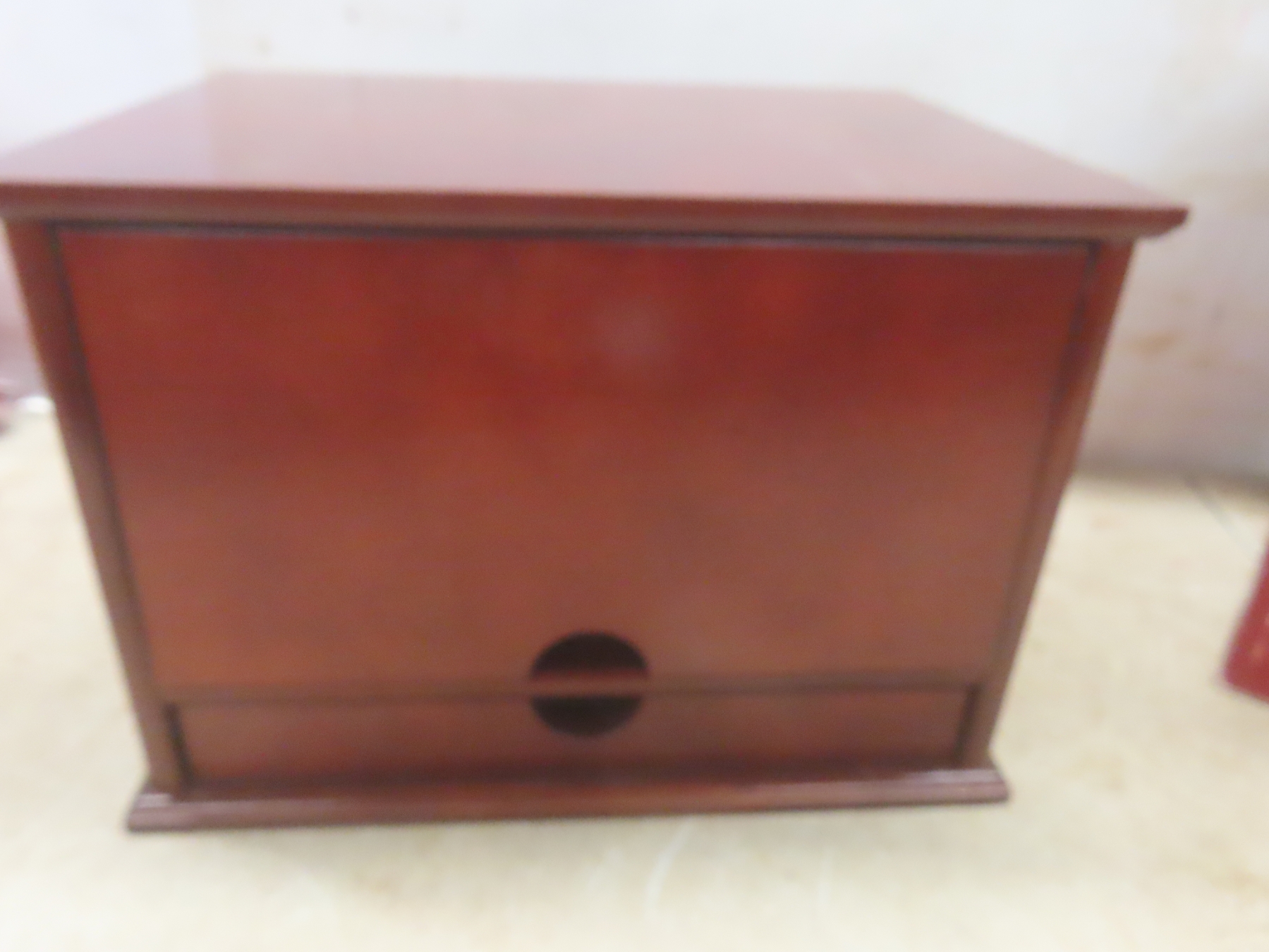 Solid Wood Desktop Organizer With Shelves, Drawer, and Sliding Cover ...