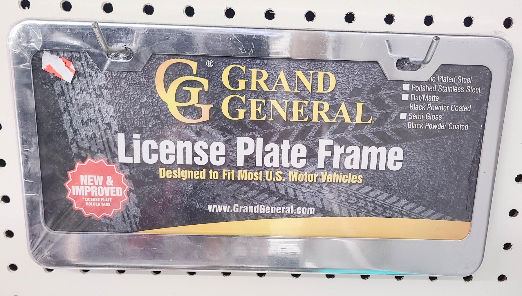 GRAND GENERAL STAINLESS STEEL LICENSE PLATE FRAME