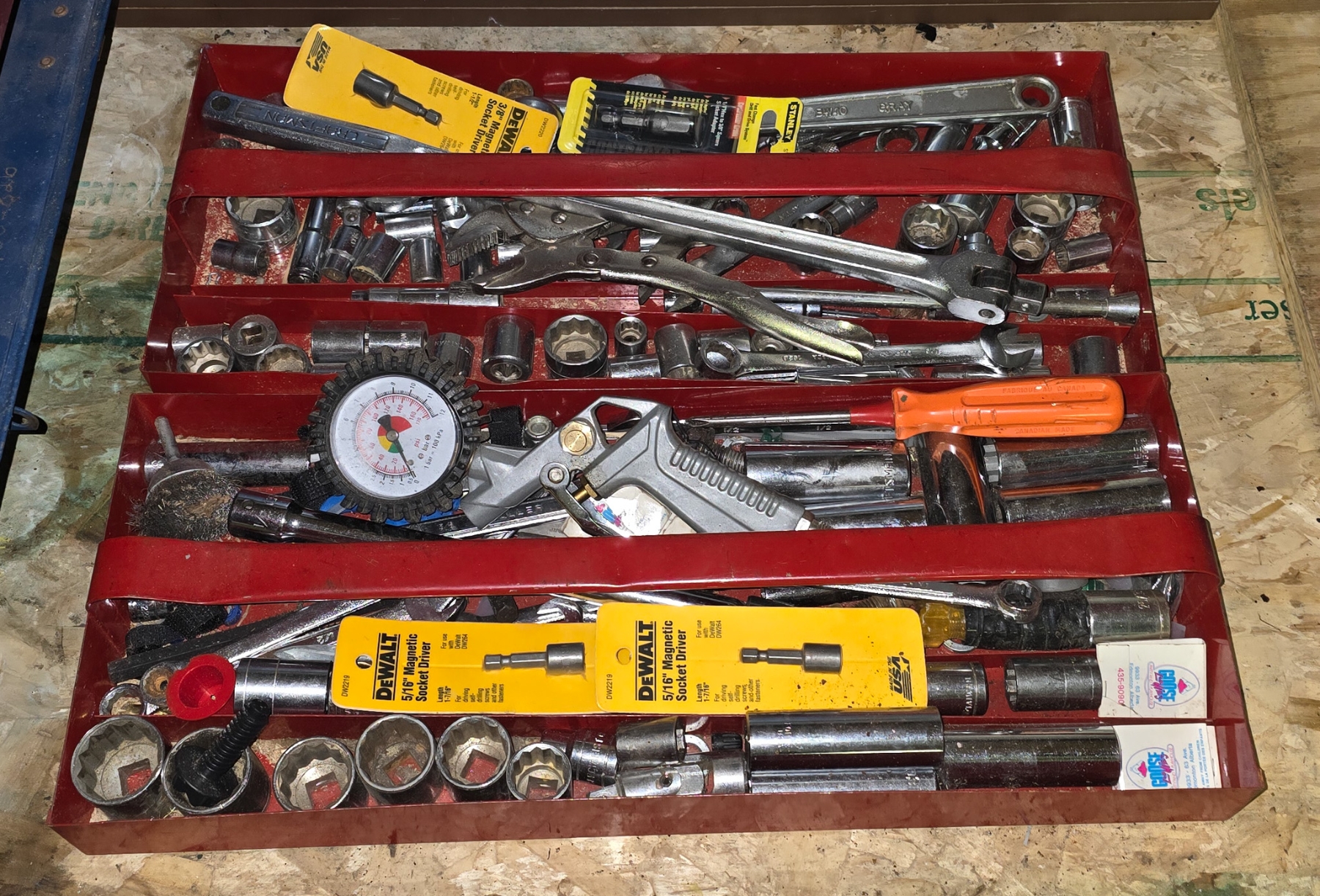 TWO TOOL BOX TRAYS WITH CONTENTS