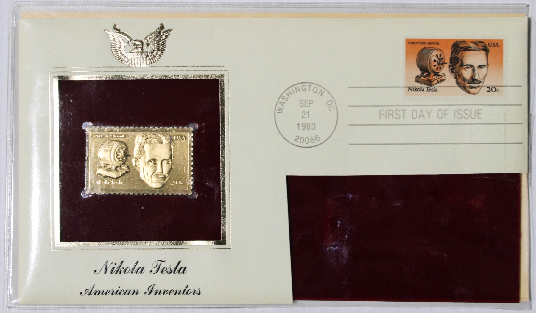 AMERICAN INVENTORS 22K GOLD SHIELD STAMP