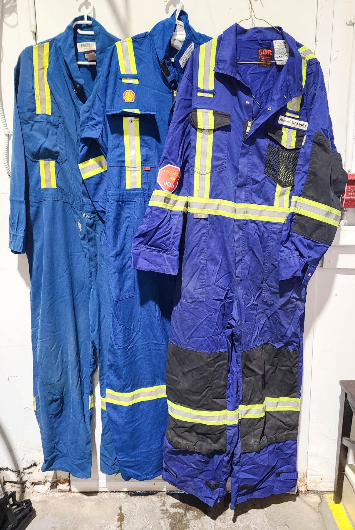 3 USED COVERALLS FLAME RETARDANT - SIZES XL - 46 & 50