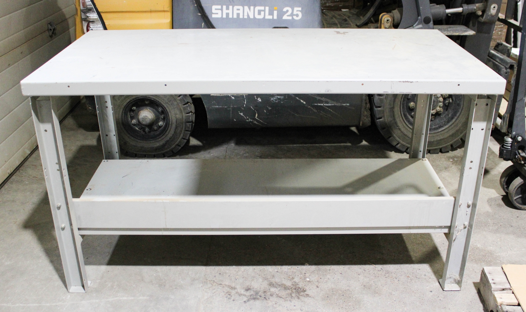 HEAVY DUTY STEEL WORK BENCH - 60" L X 30" W X 34" H