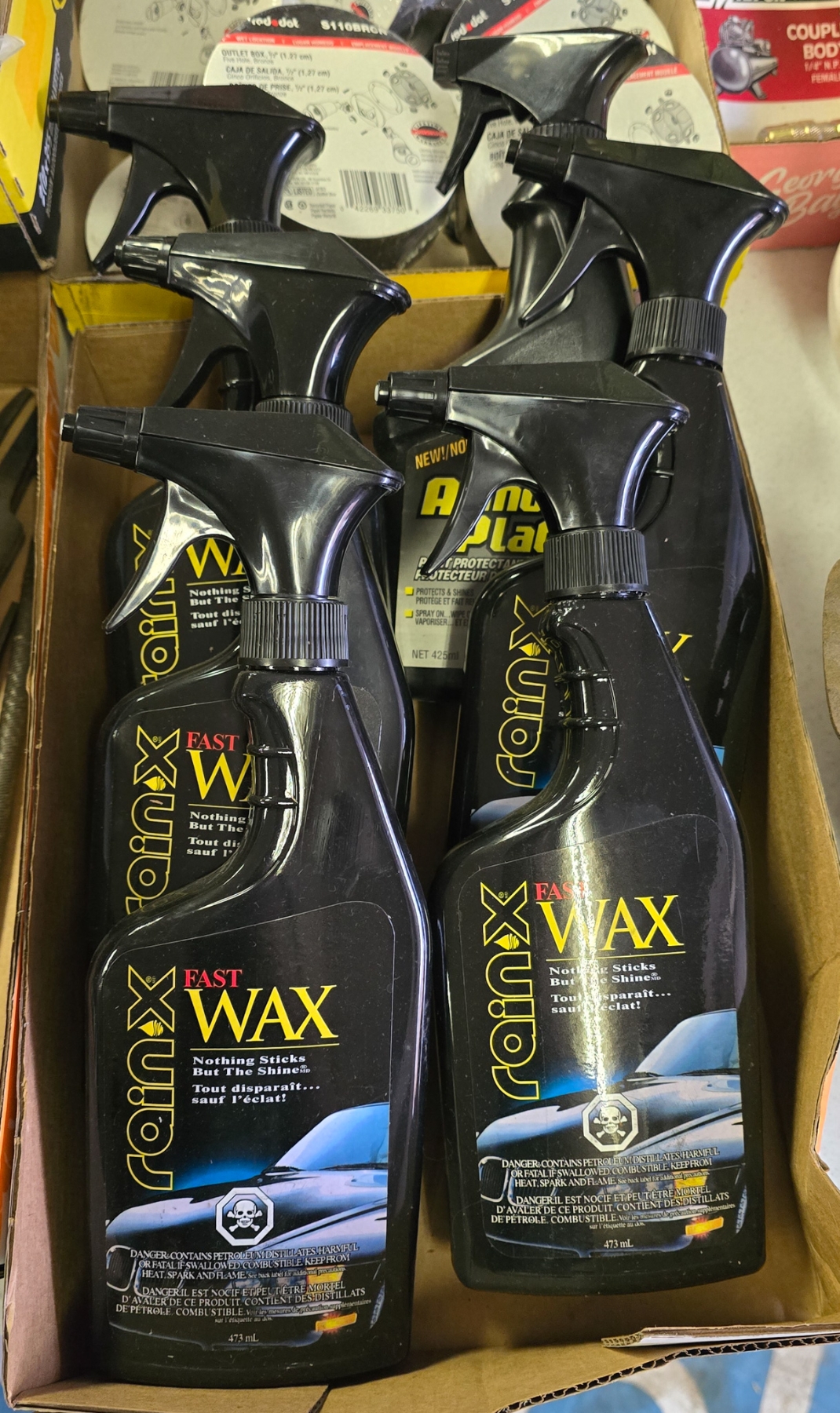 SIX NEW RAIN X FAST WAX VEHICLE WAX SPRAY