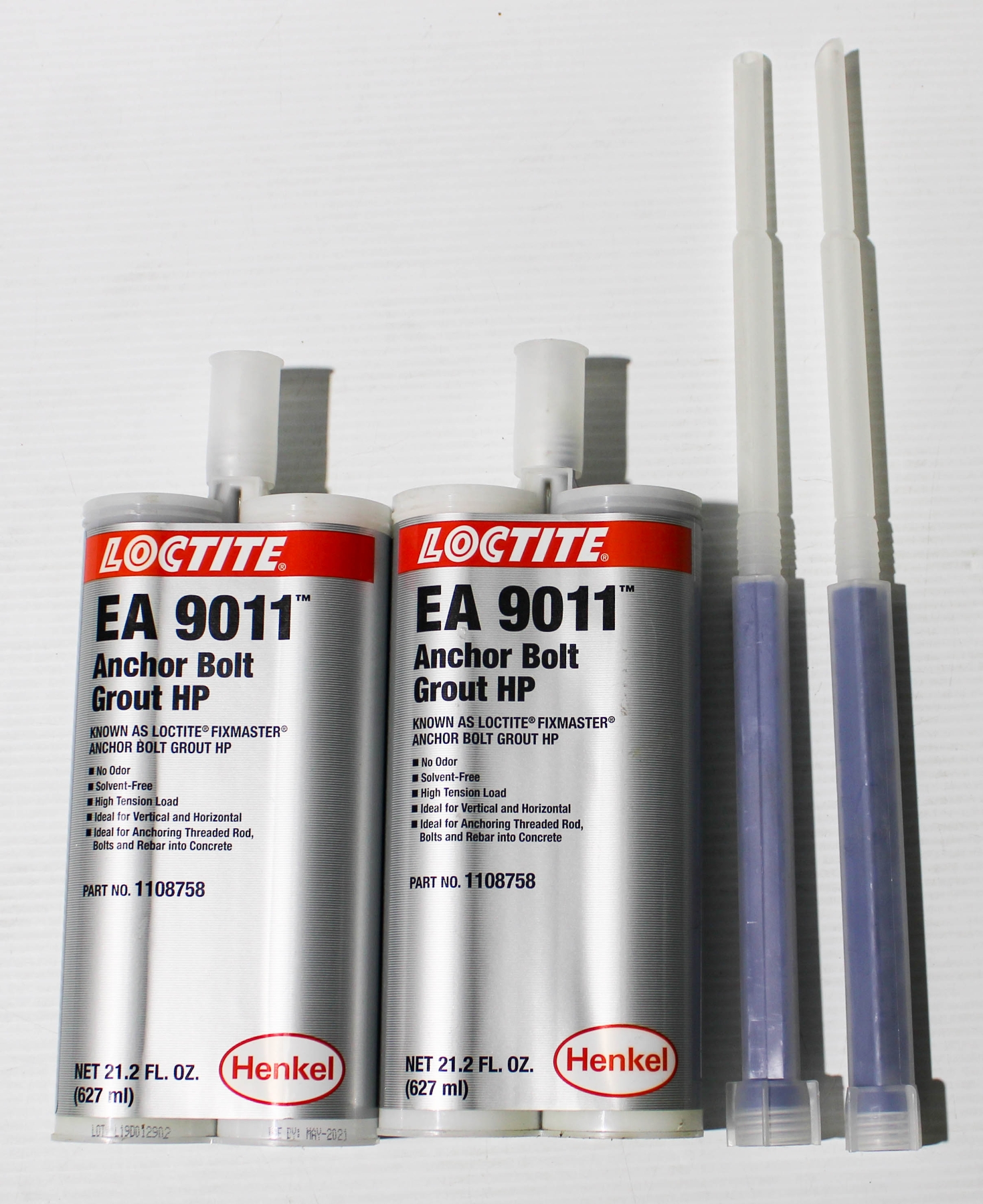 2 X 627ML HENKEL LOCTITE EA 9011 ANCHOR BOLT GROUT HP