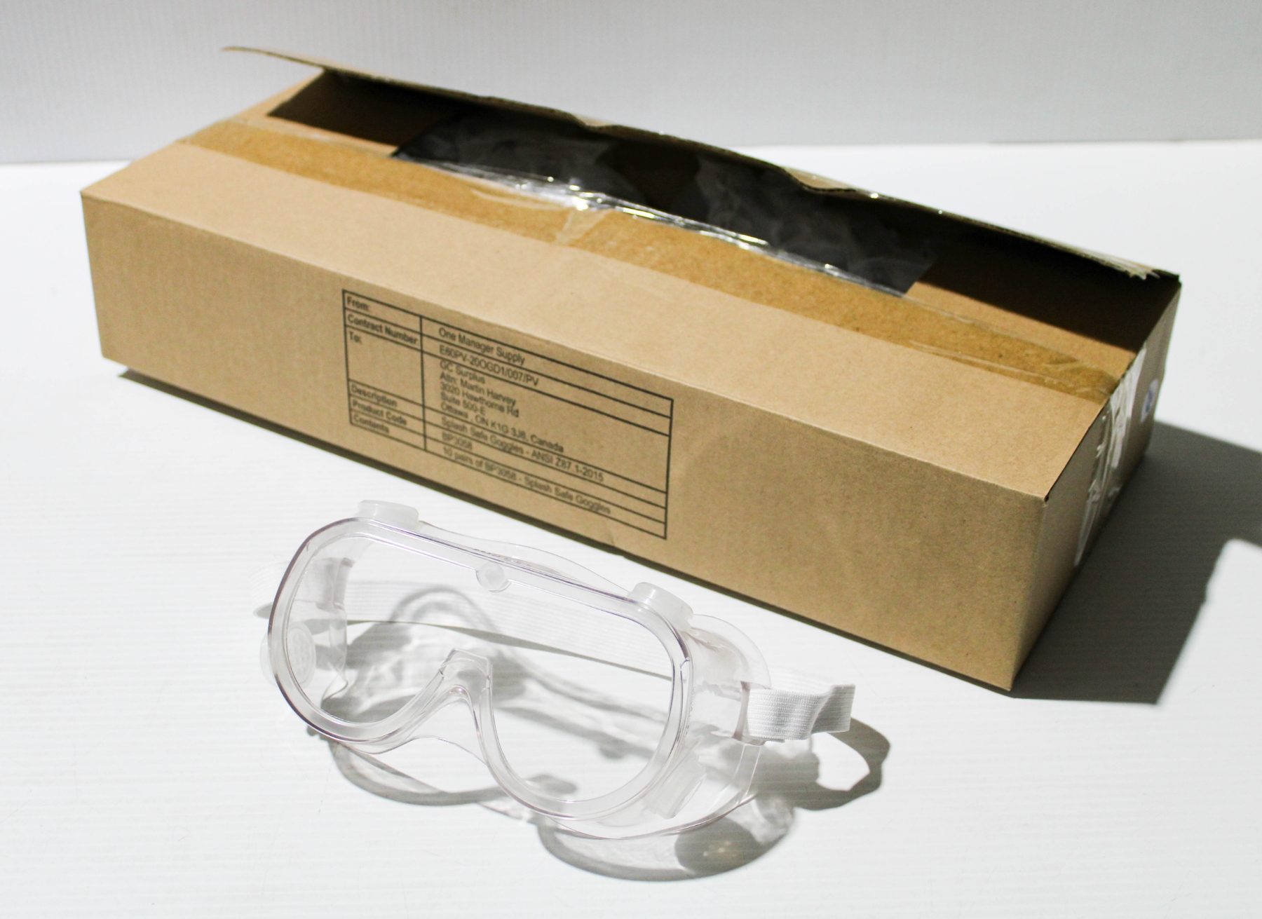 10PR NEW SPLASH SAFE SAFETY GOGGLES