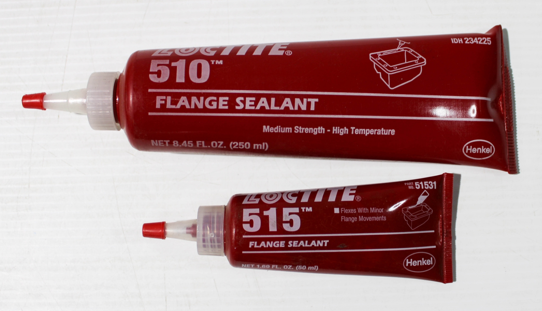 LOCTITE 510 & 2 LOCTITE 515 FLANGE SEALANT - SEALED