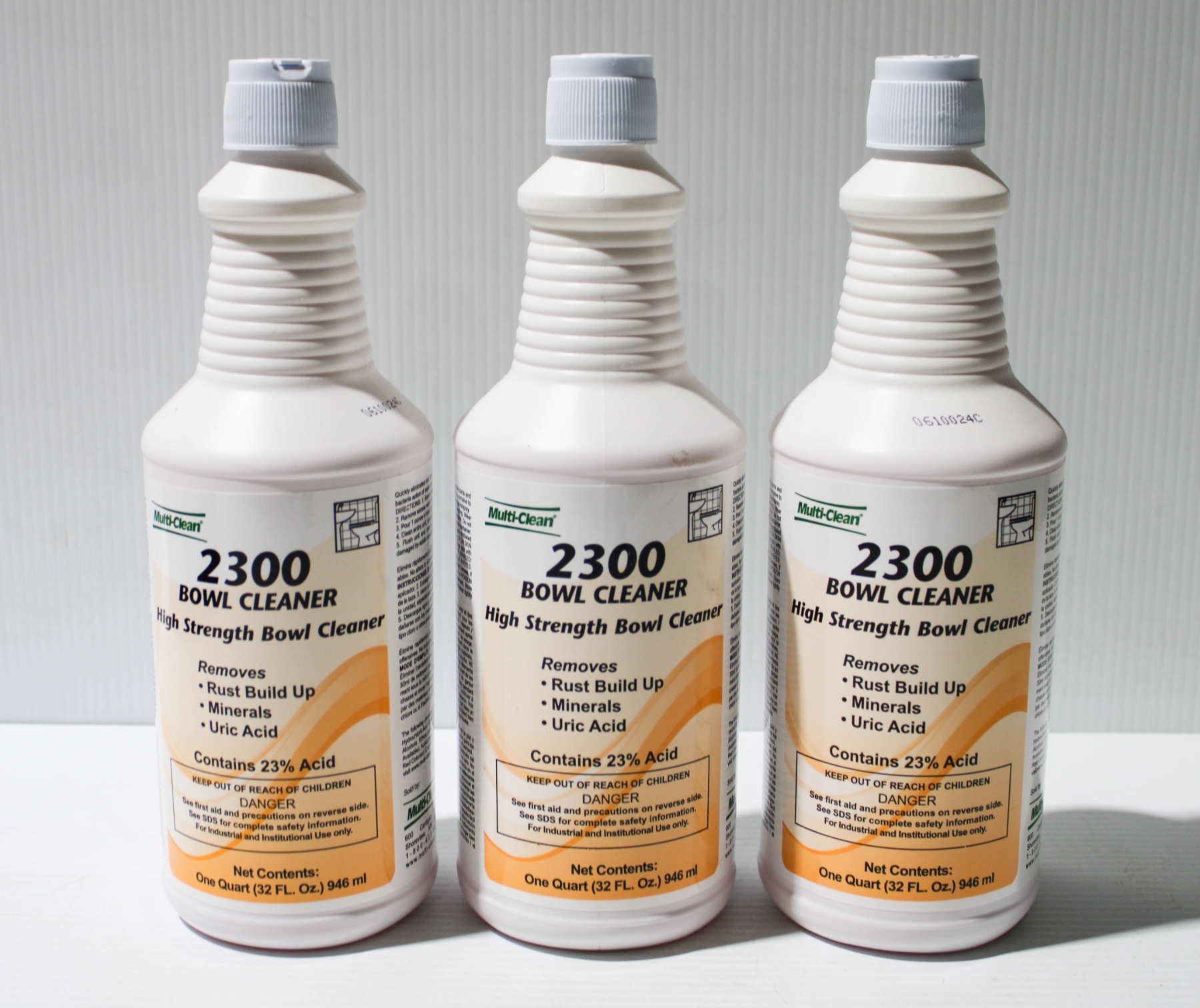 THREE NEW 2300 HIGH STRENGTH BOWL CLEANER
