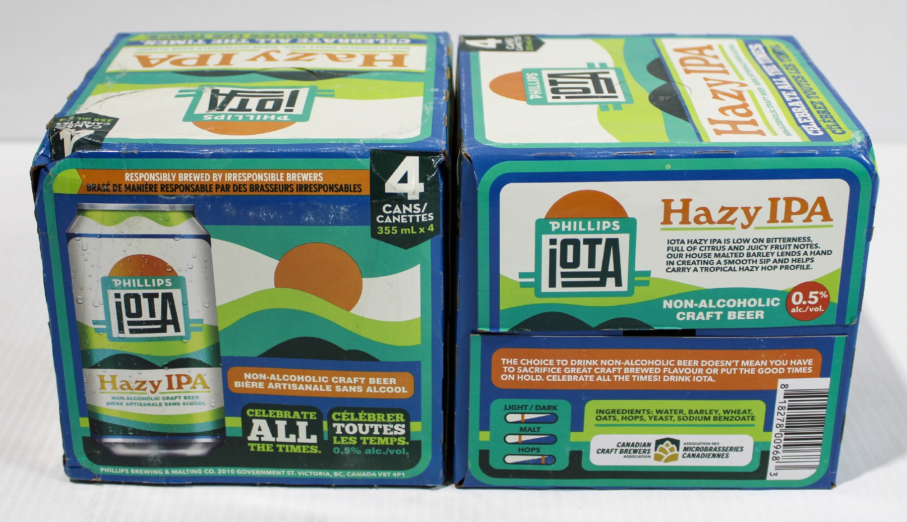 2 PKS OF 4 X 355ML HAZY IPA NON-ALCOHOLIC CRAFT BEER