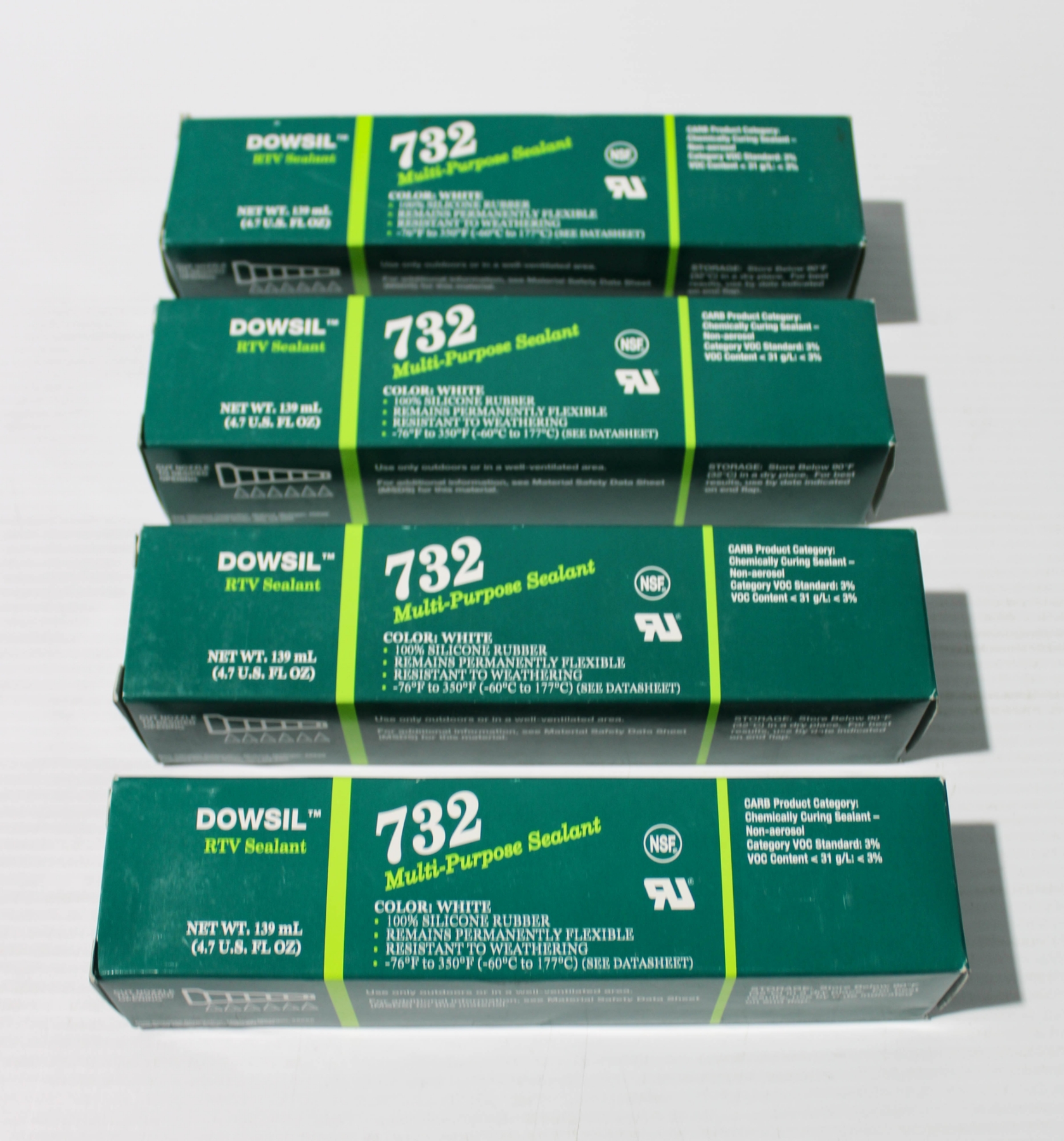 4 X 139ML DOWSIL 732 MULTI-PURPOSE SILICONE SEALANT