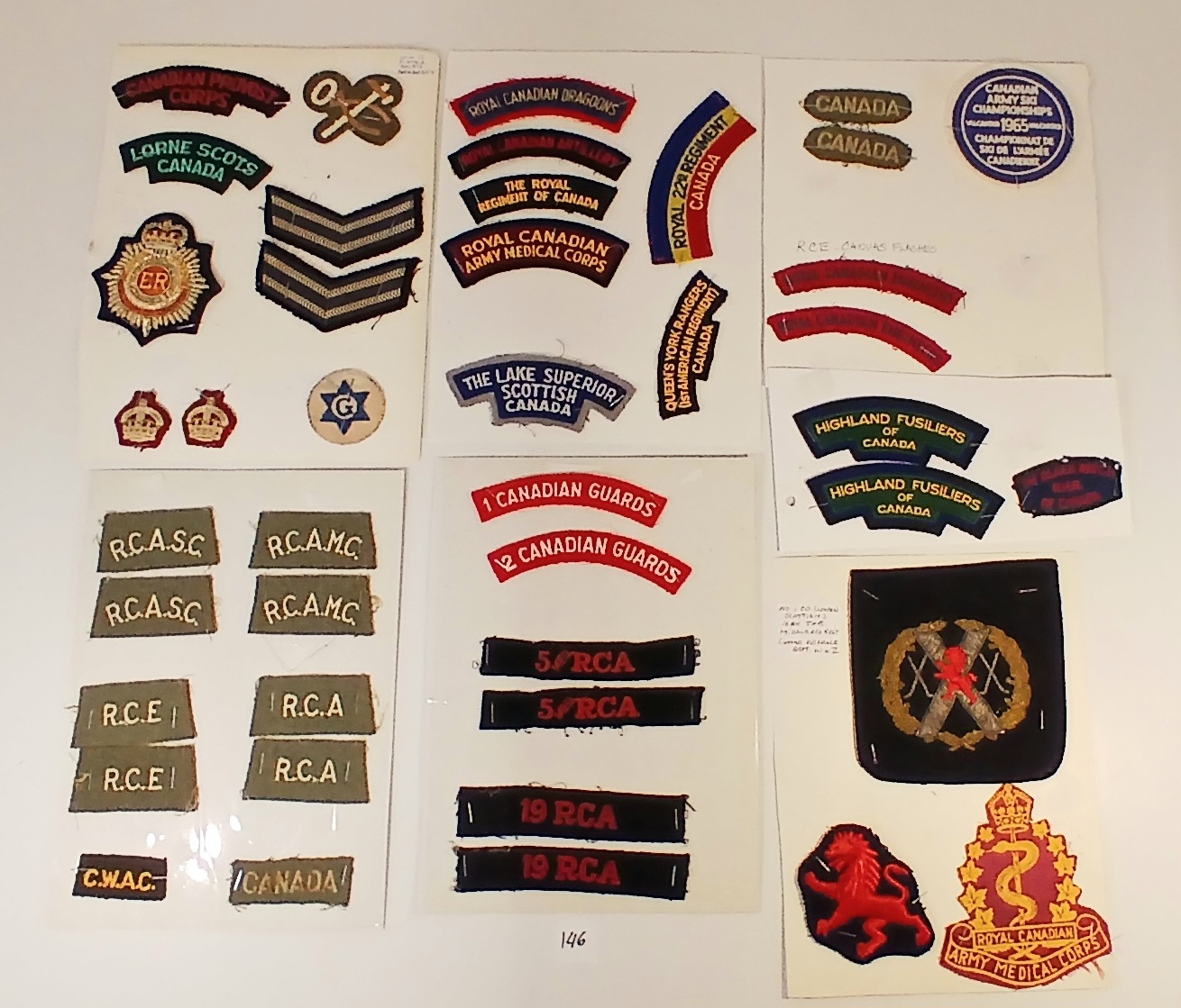 JOB LOT - WWI & WWII CDN & BRITISH PATCHES & BADGES - INCL CARRAIGE ...
