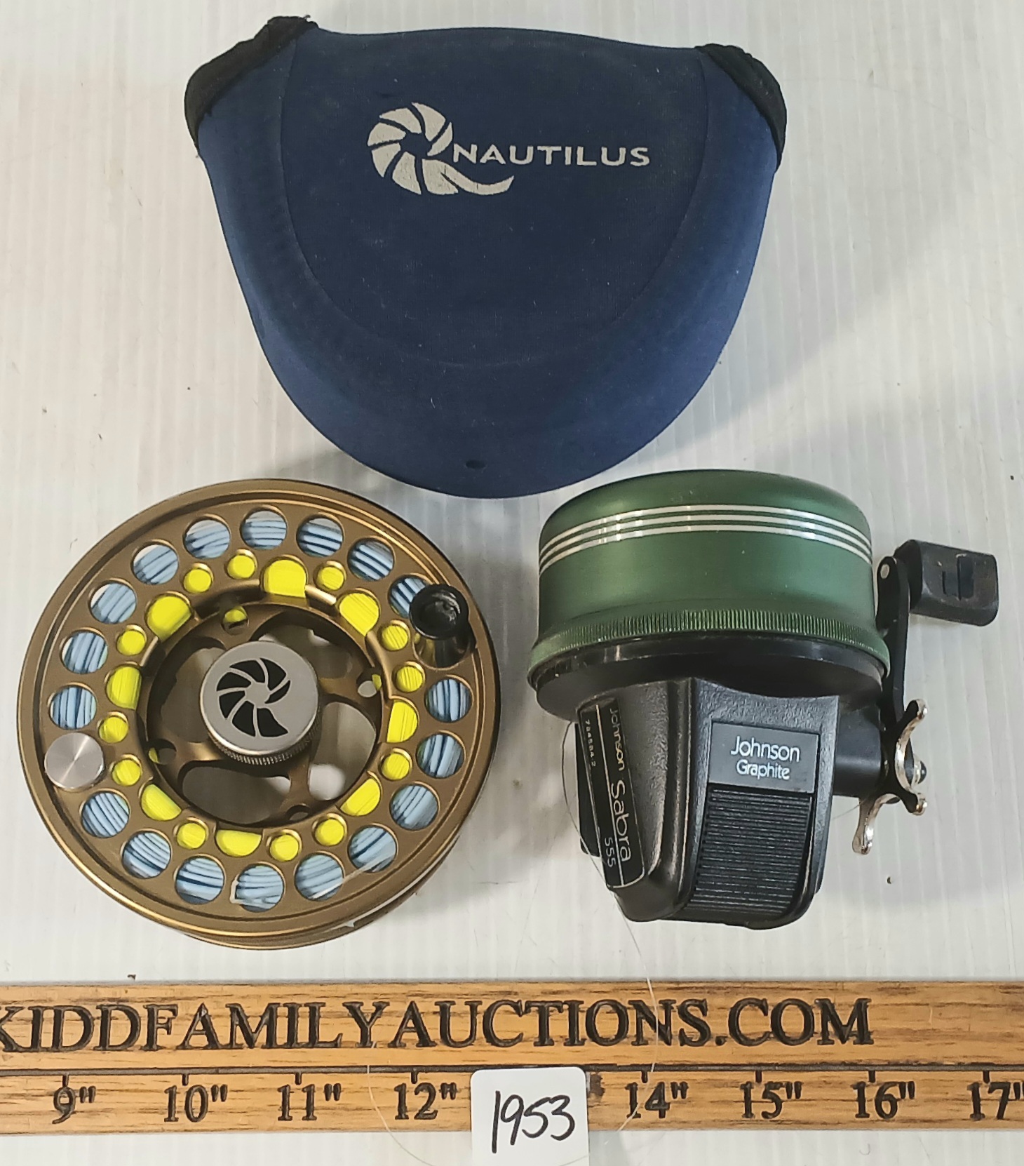 LOT OF 2 - JOHNSON PUSH BUTTON CASTING REEL & NAUTILUS FLY FISHING ...