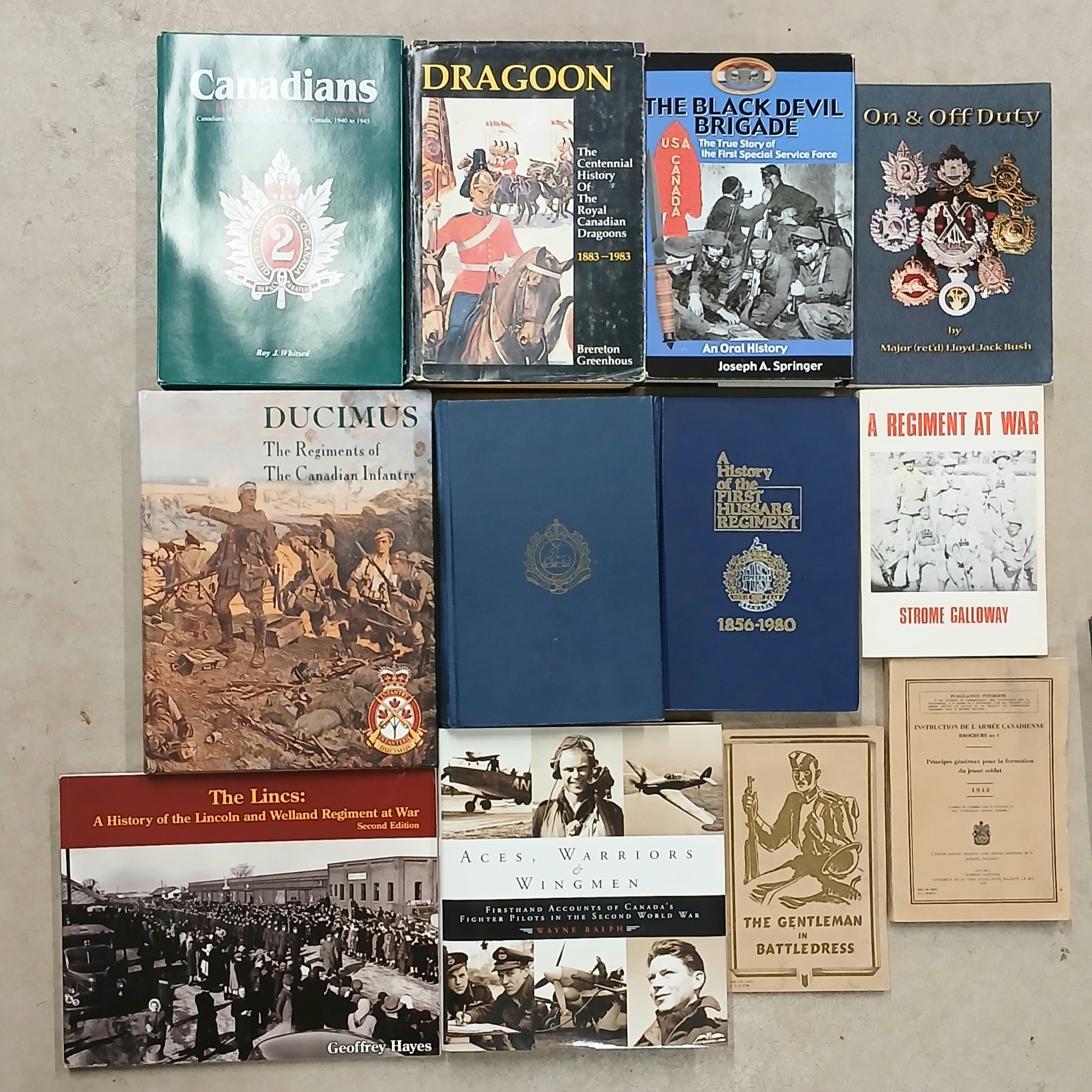LOT OF 21 - MILITARY PUBLICATIONS - INCL "TANKS & TRENCHES," "DRAGONS ...