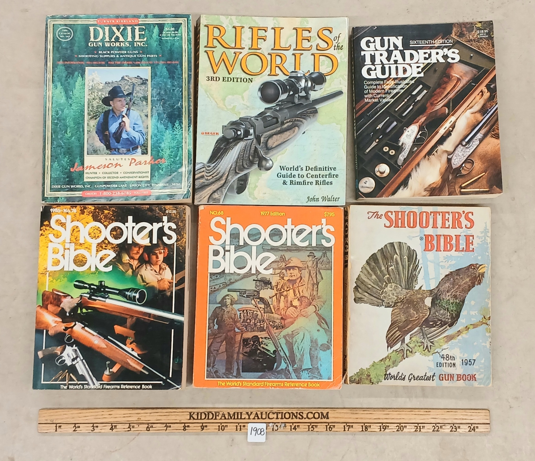 LOT OF 6 - FIREARMS PUBLICATIONS - INCL "GUN TRADER'S GUIDE", "SHOOTER ...