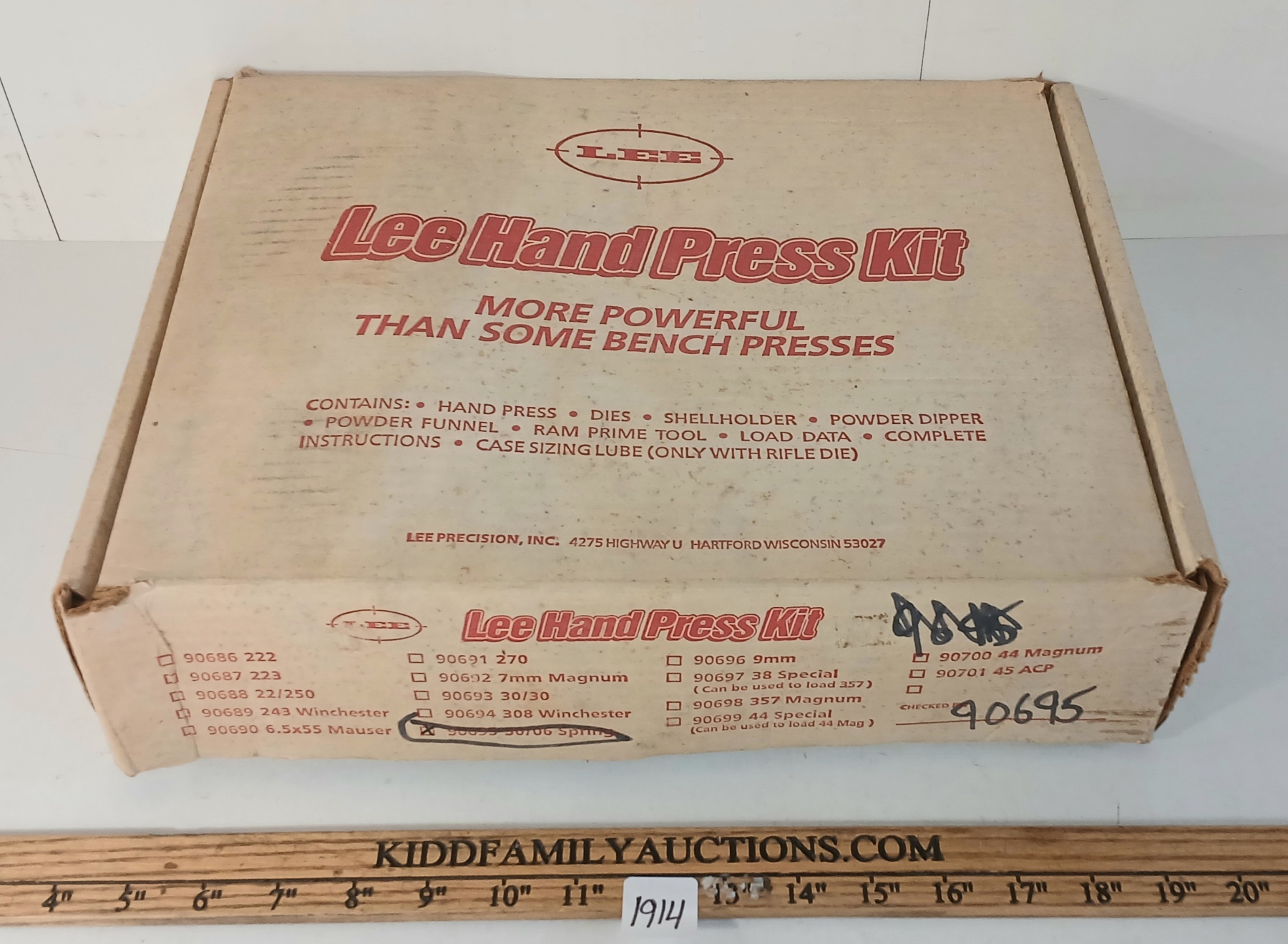 LEE HAND PRESS KIT - Kidd Family Auctions