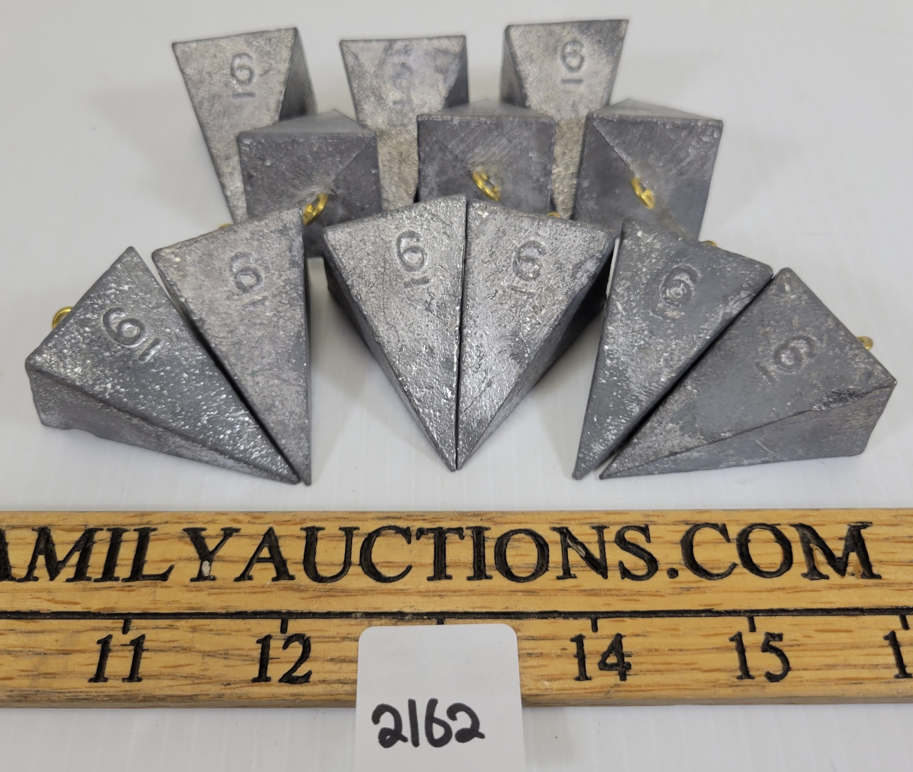 LOT OF 12 - FISHING LEAD WEIGHTS