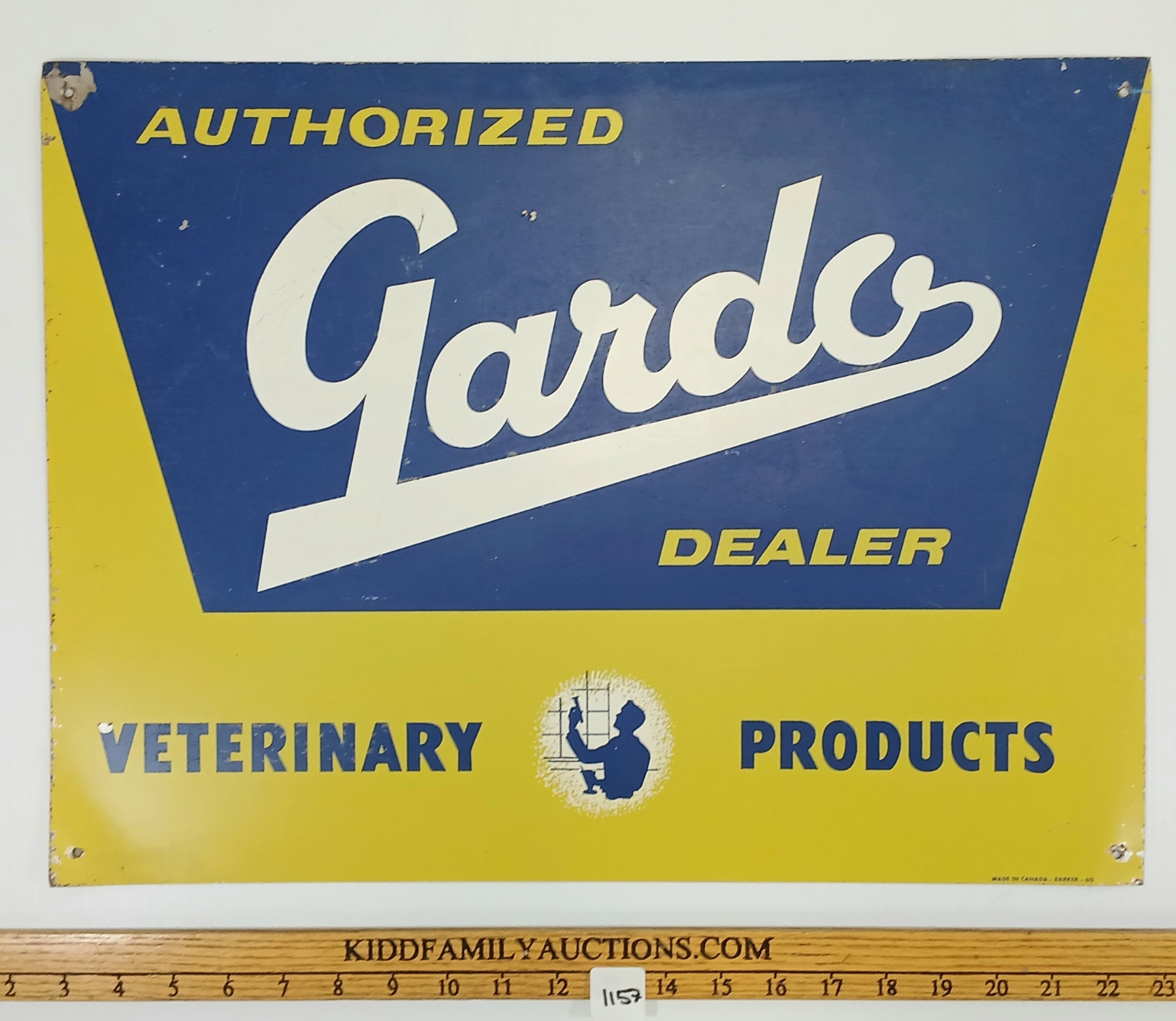 1960 GARDO VETERINARY PRODUCTS SST SIGN