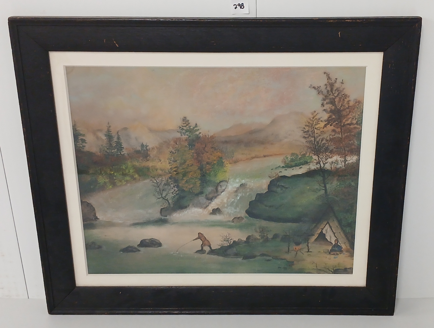 "INDIAN CAMP, TWINSFALLS" BY ALFRED WORSLEY HOLDSTOCK (1820-1901 ...
