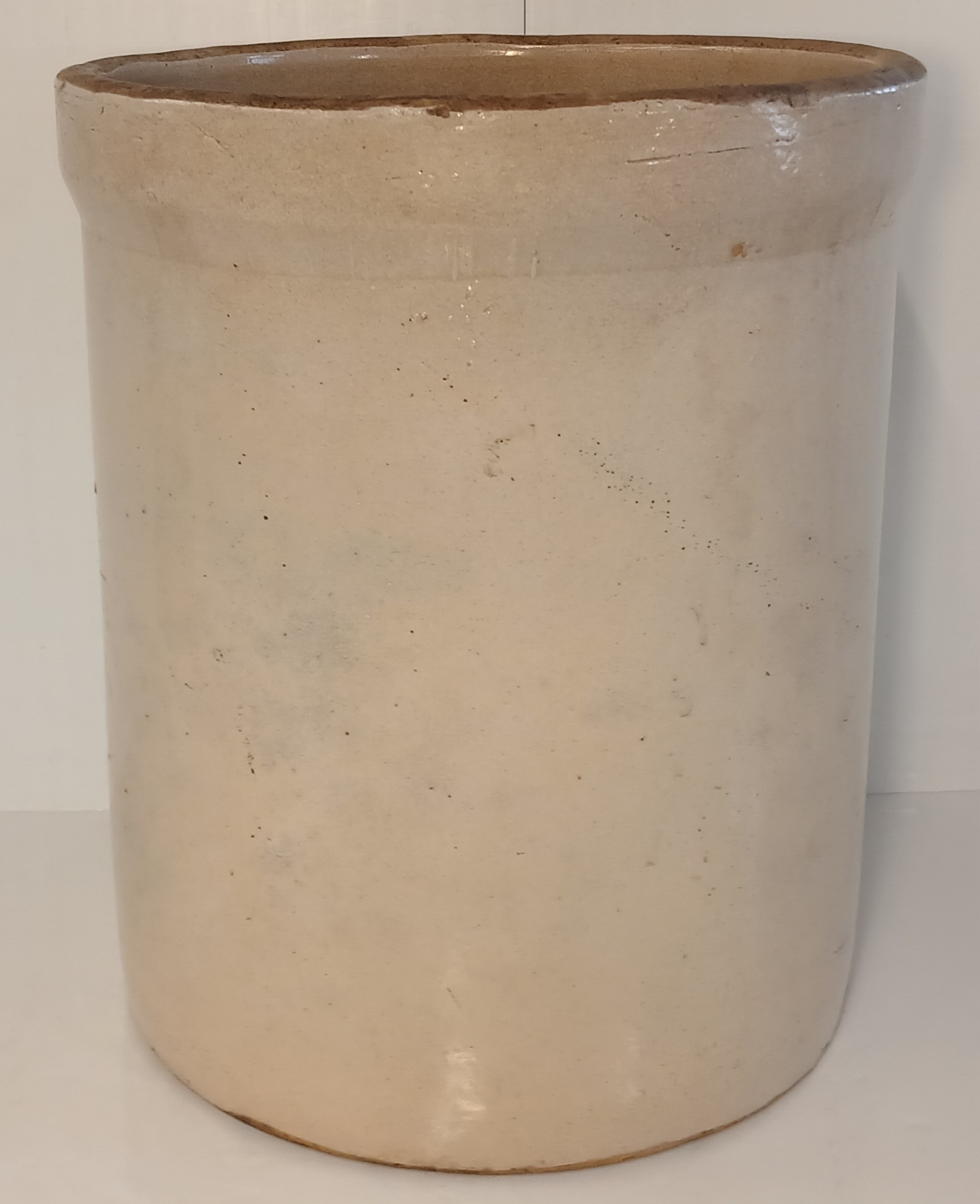 ROBINSON RANSBOTTOM STONEWARE OPEN-TOP CROCK - 3 GAL