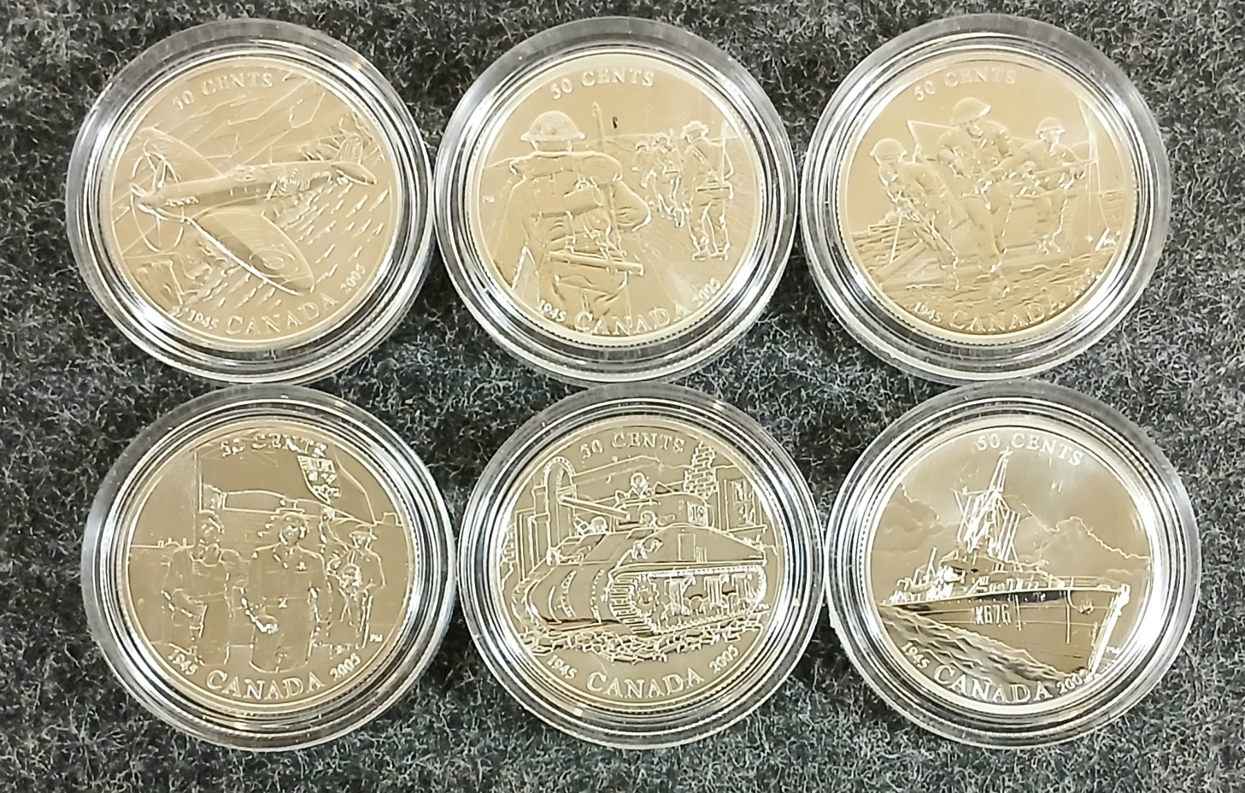 2005 RCM 50 CENT STERLING SILVER COIN SET - BATTLE OF BRITAIN
