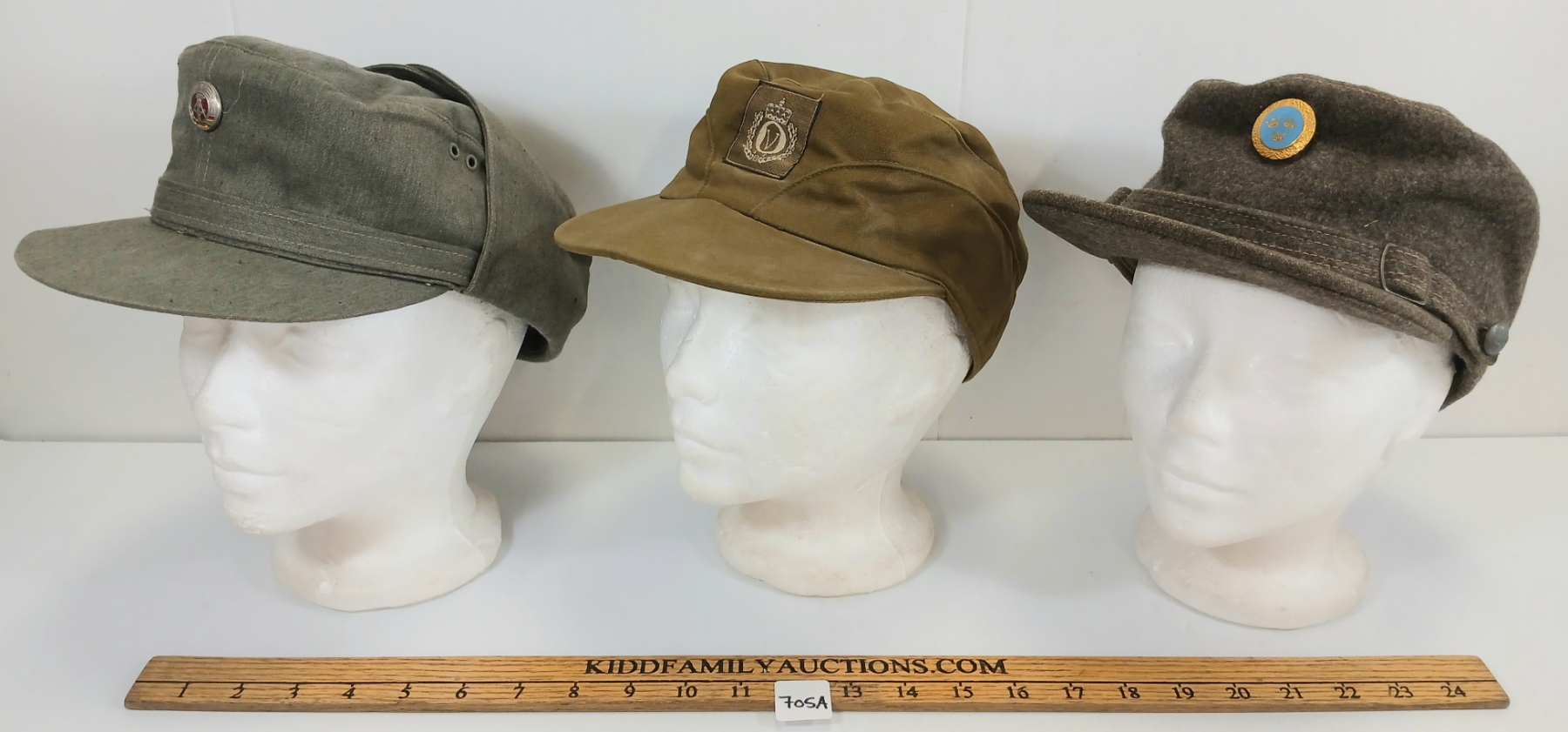 LOT OF 3 - EAST GERMAN, NORWEGIAN & SWEDISH CAPS - Kidd Family Auctions