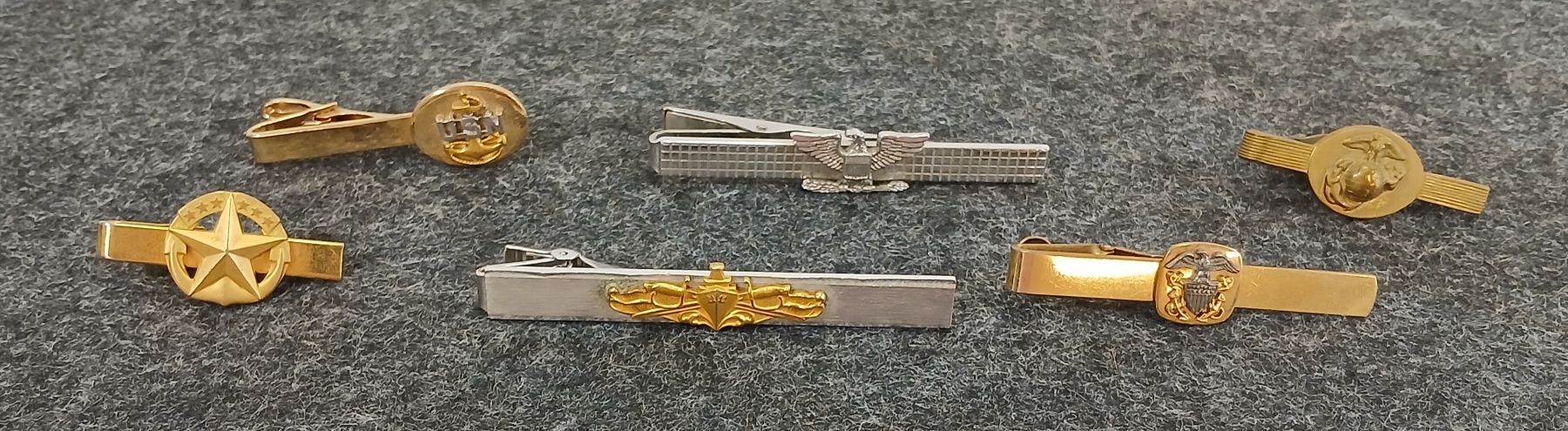 LOT OF 6 - U.S. MILITARY TIE CLIPS - INCL, NAVY SEAL ECT. - Kidd Family ...