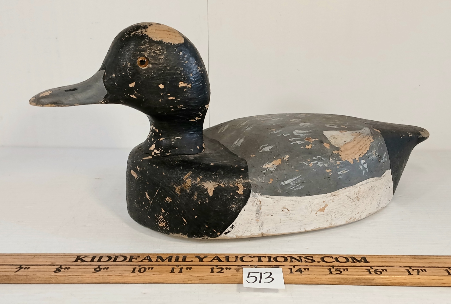1940'S BLUE BILL DRAKE DECOY - BY HARRY HOLLAND