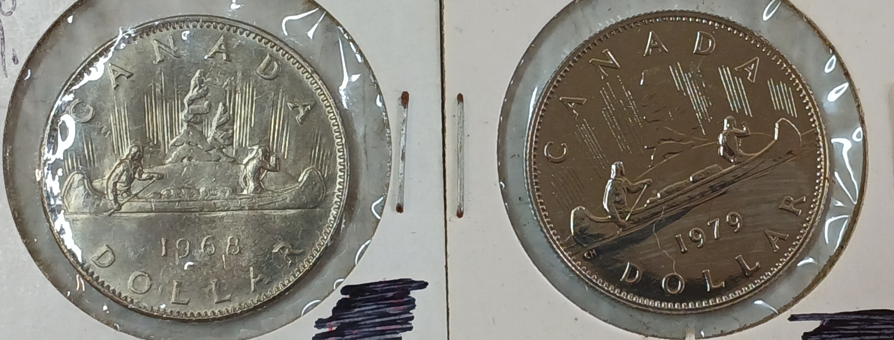 LOT OF 15 - 1968-2001 CDN DOLLAR COINS - Kidd Family Auctions