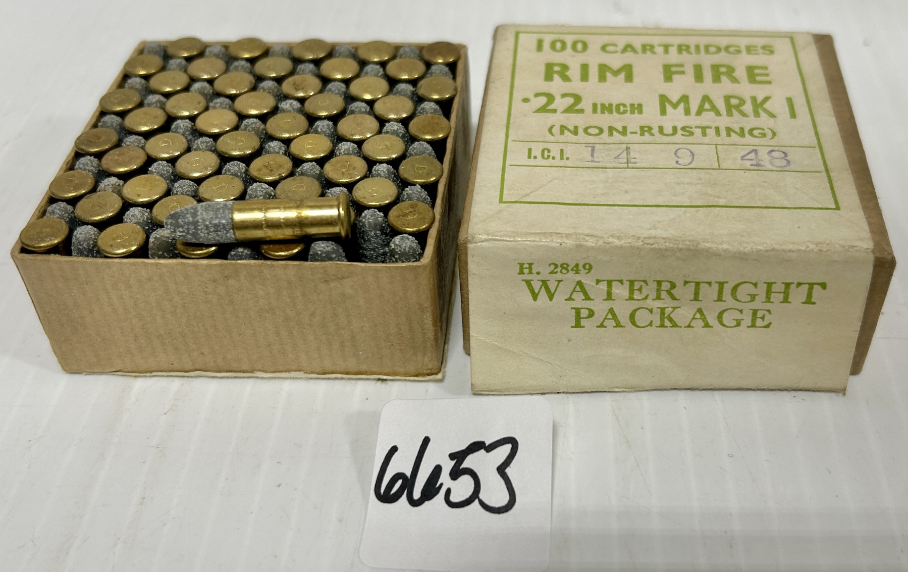 AMMO: 100X DOMINION .22 MARK I (.22 LR) - MILITARY - Kidd Family Auctions