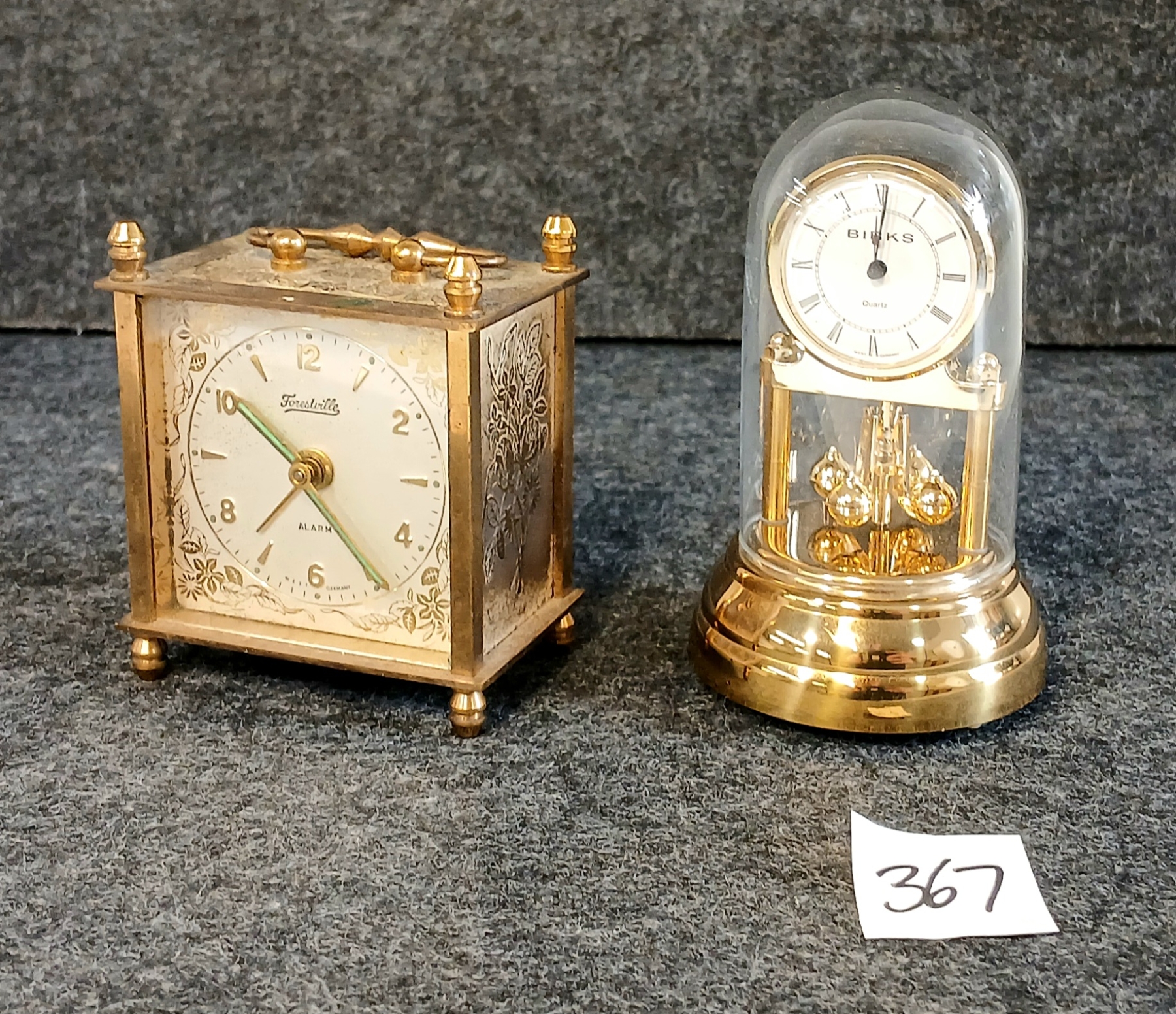LOT OF 2 - FORESTVILLE ALARM CLOCK & BIRKS QUARTZ BATTERY OP 400 DAY CLOCK