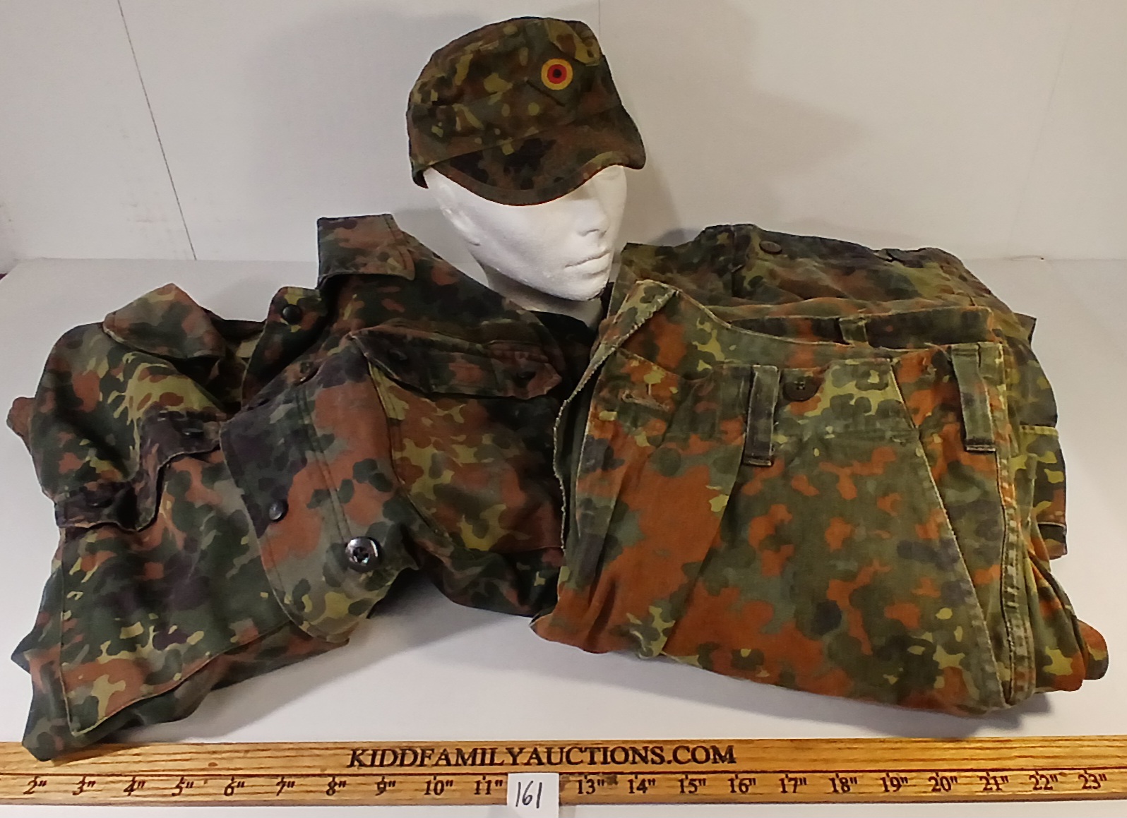LOT OF 4 - GERMAN FLECKTARN CAMO CAP, PANTS & JACKET - Kidd Family Auctions