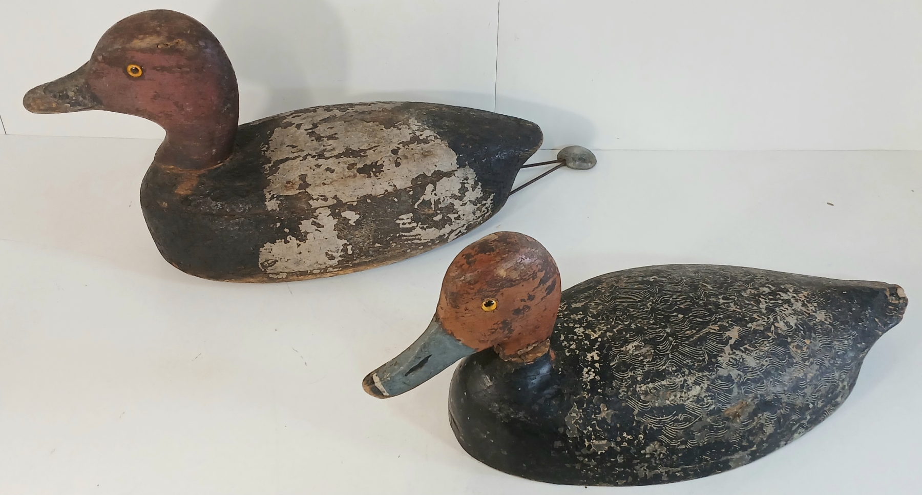 LOT OF 2 - RED HEADED DECOY DUCKS - Kidd Family Auctions