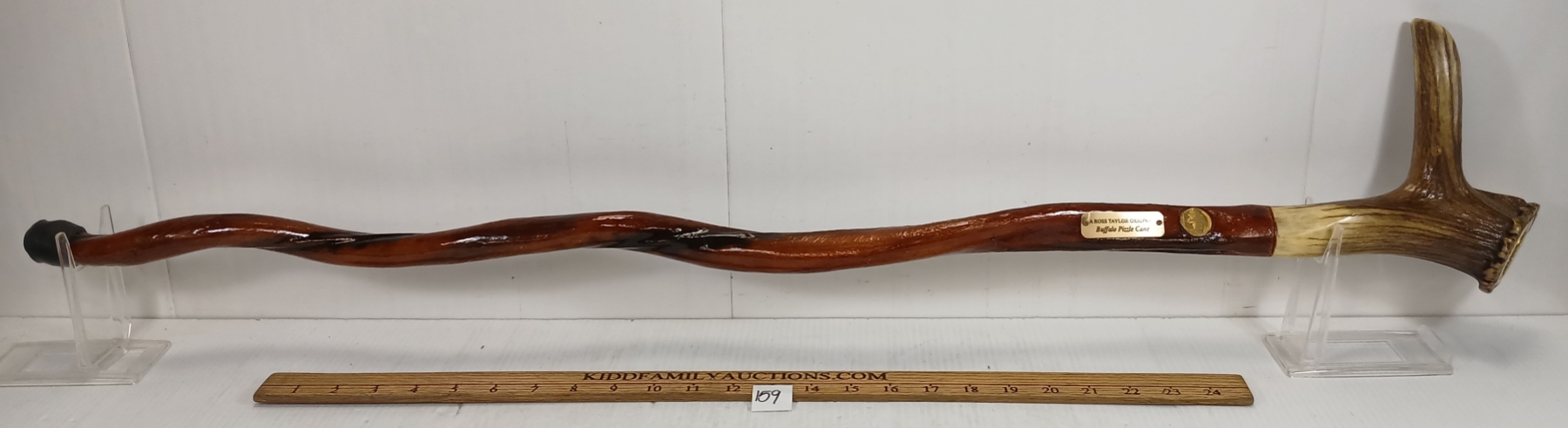 ROSS TAYLOR ORIGINAL BUFFALO PIZZLE CANE - FT. SNAKE RATTLER, ARROWHEAD ...