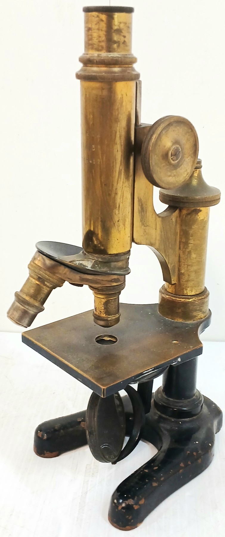 BRASS E. LEITZ WETZLAR RCSI #12 MICROSCOPE - CIRCA LATE 1800 / EARLY ...