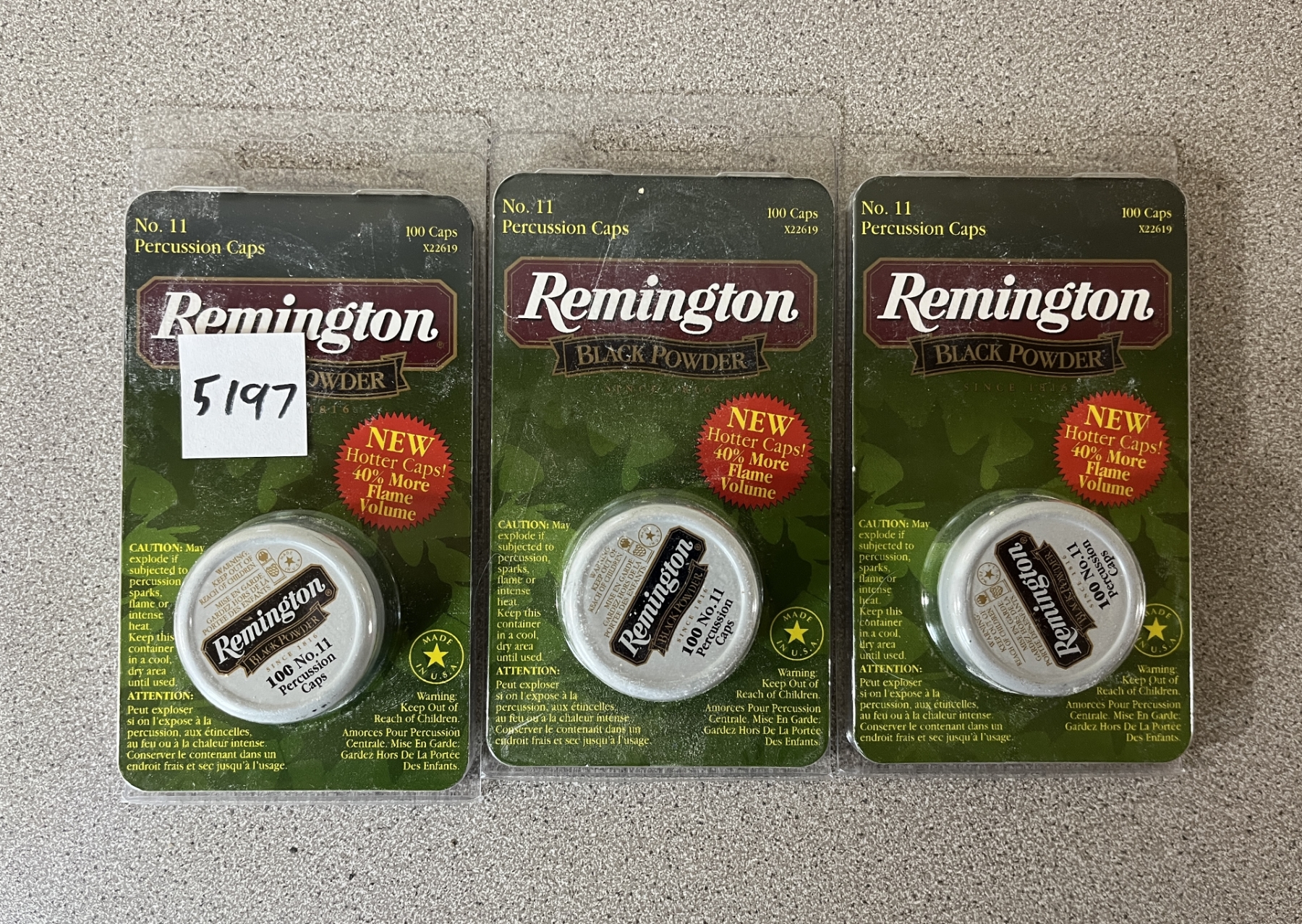PRIMERS: 300X REMINGTON NO11 PERCUSSION CAPS - SEALED