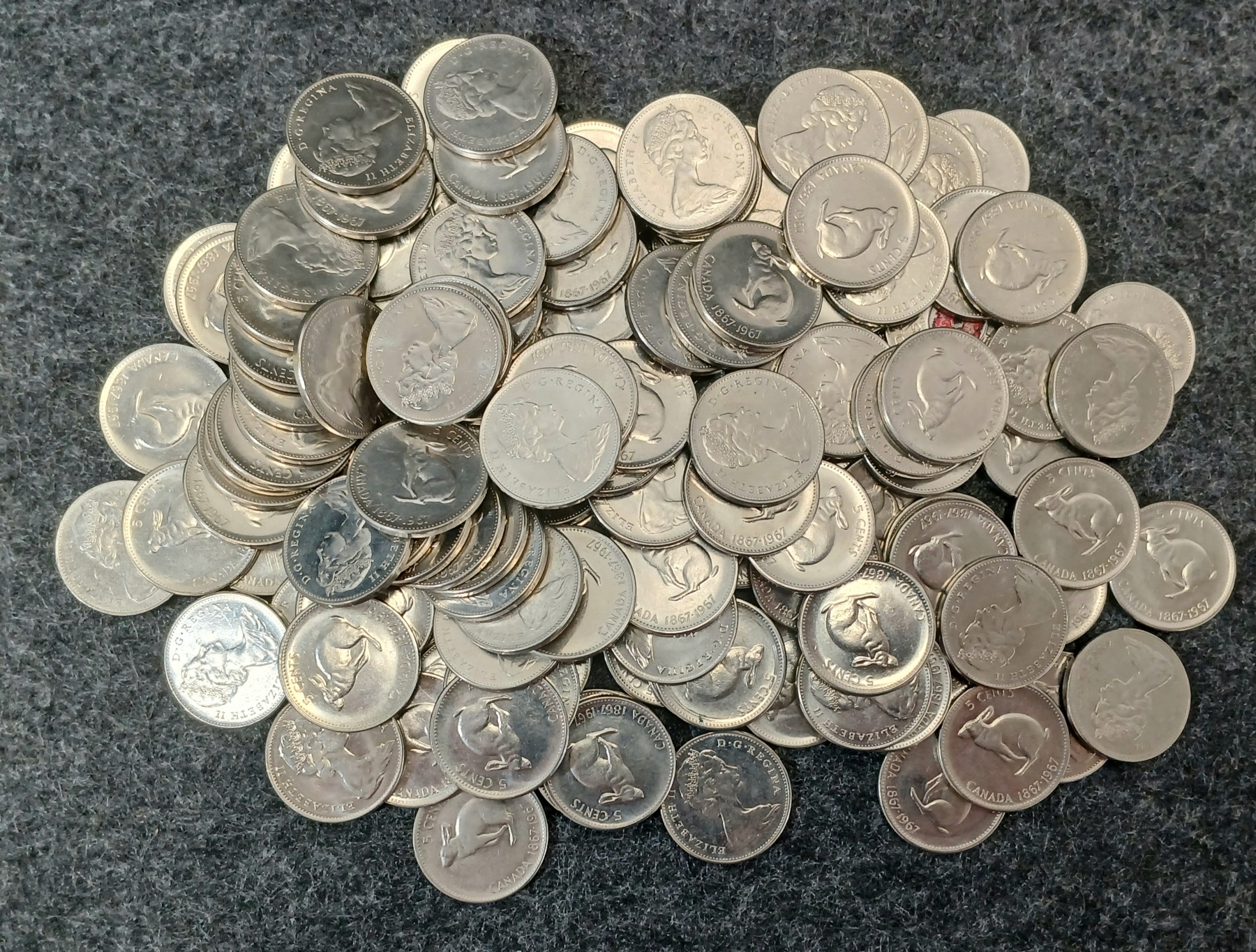 JOB LOT - 1939-2021 CDN 1, 5, 10, 25 CENT & DOLLAR COINS - Kidd Family ...