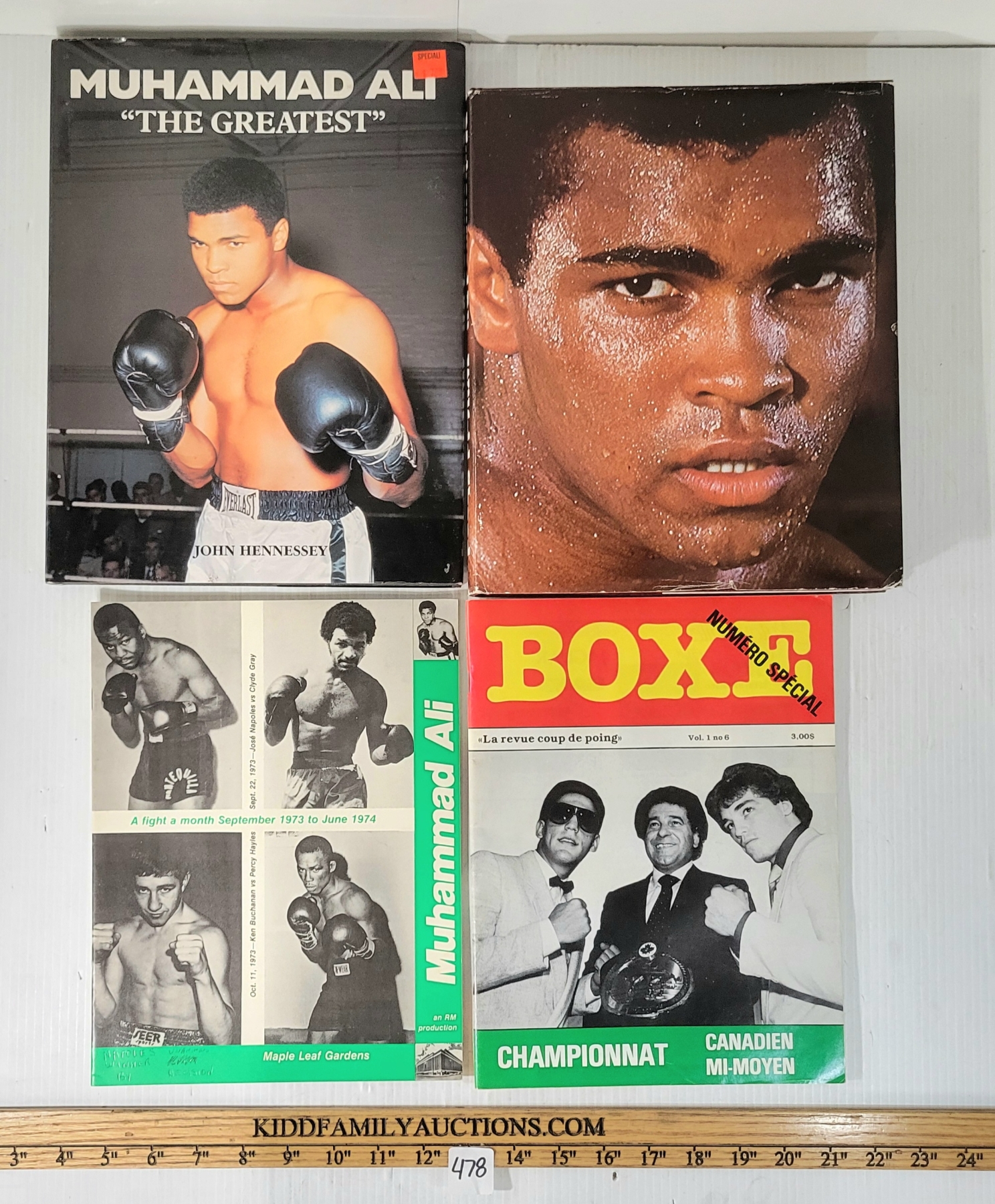 LOT OF 4 - MUHAMMAD ALI BOXING BOOKS & MAGAZINES - Kidd Family Auctions