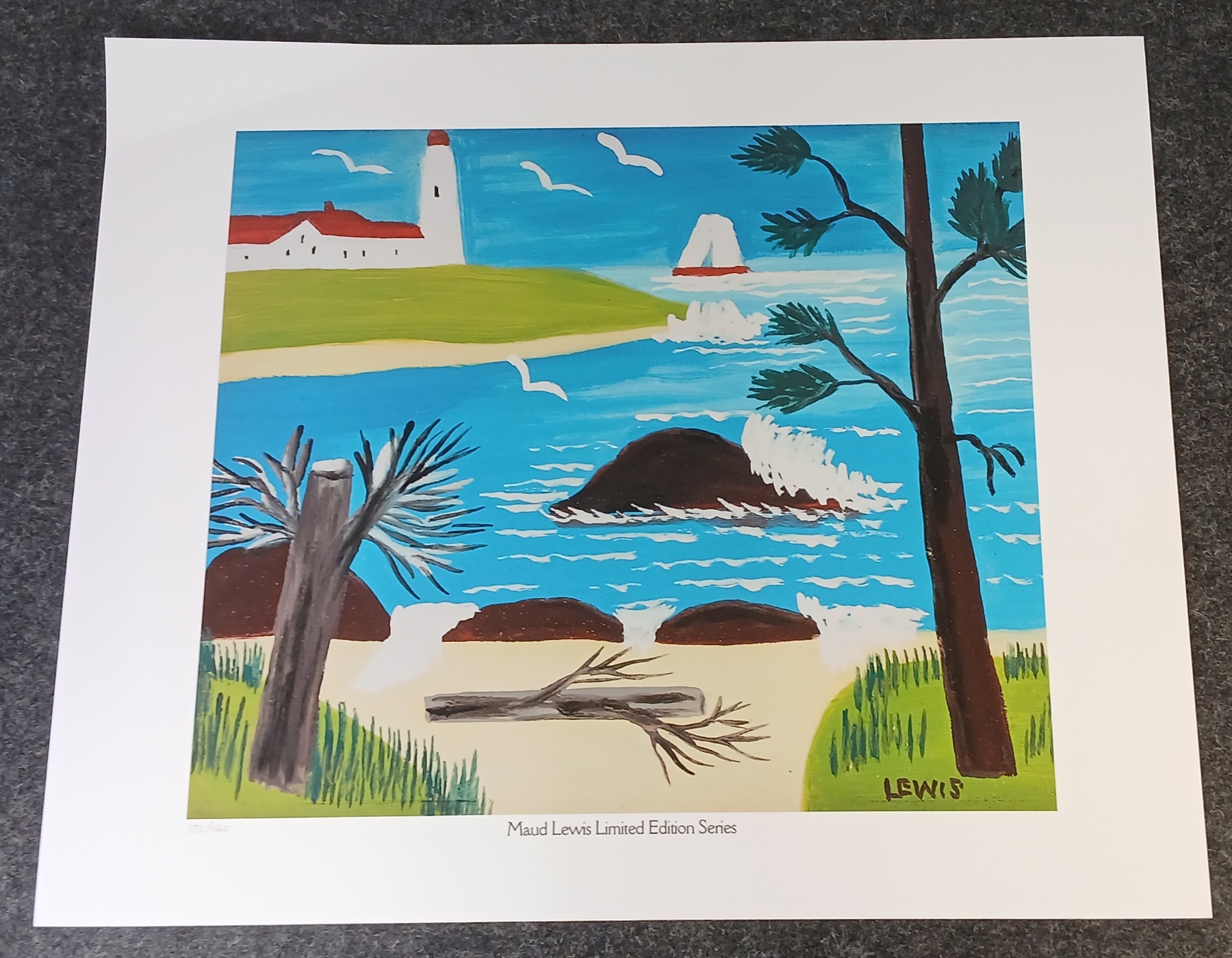 "LIGHTHOUSE, YARMOUTH COUNTY" BY MAUDE LEWIS (1903-1970) - PRINT - Kidd ...