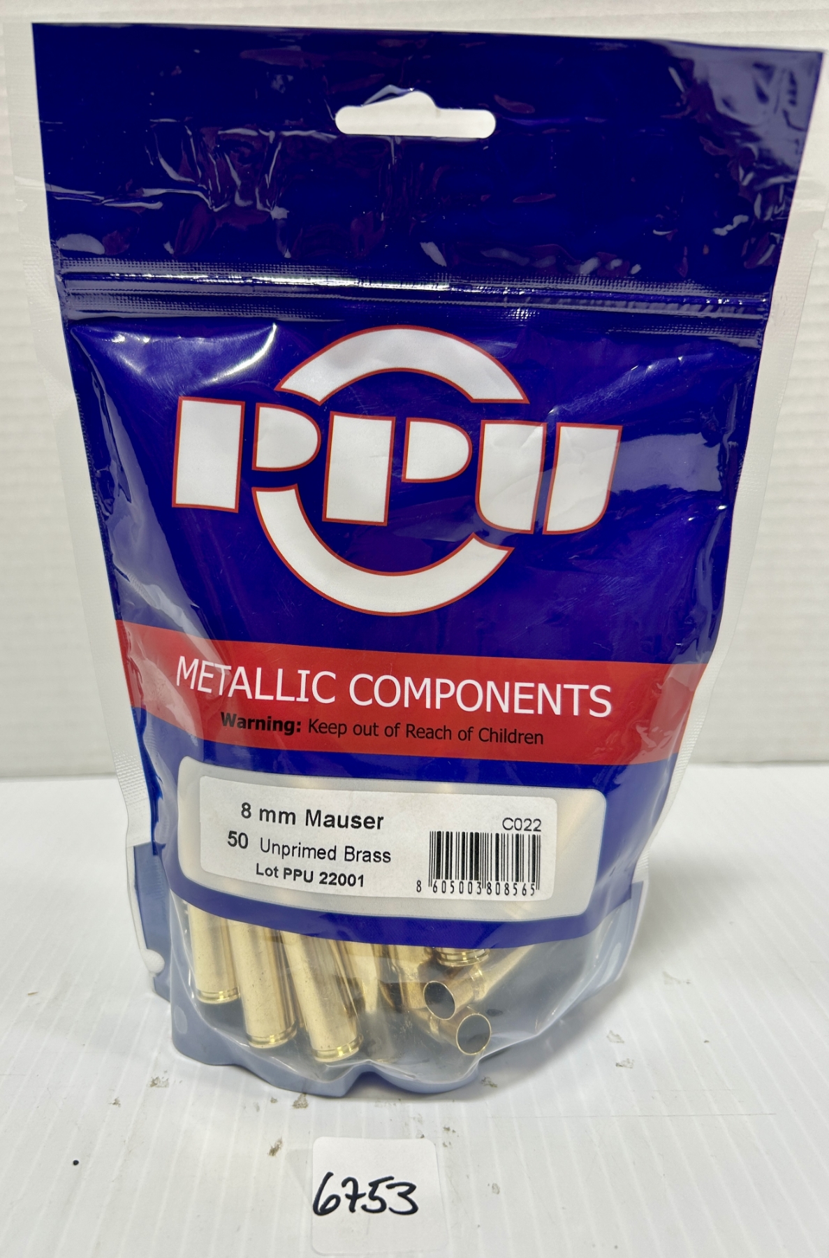 BRASS: 50X PPU 8 MM MAUSER - SELAED BAG