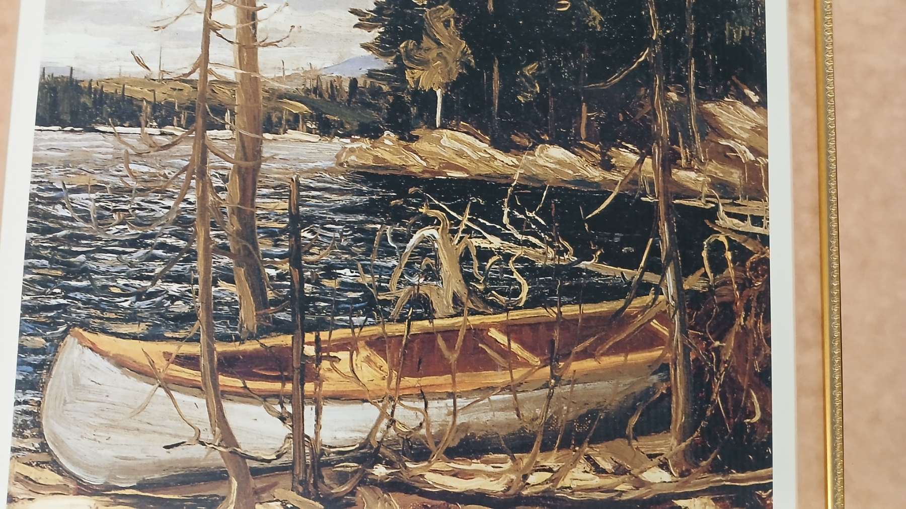 "THE CANOE" BY TOM THOMSON (1877 - 1917) - FRAMED PRINT