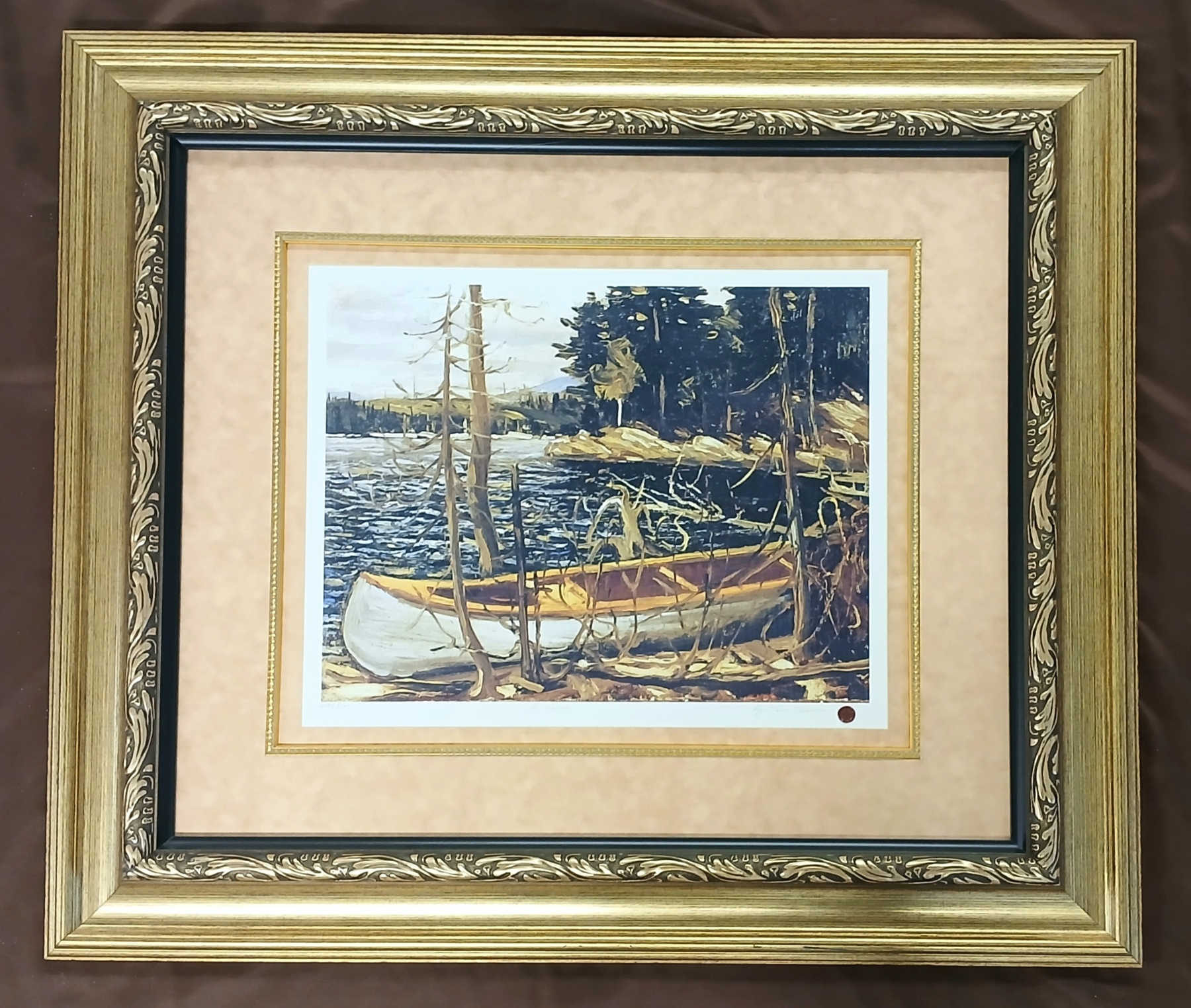 "THE CANOE" BY TOM THOMSON (1877 - 1917) - FRAMED PRINT