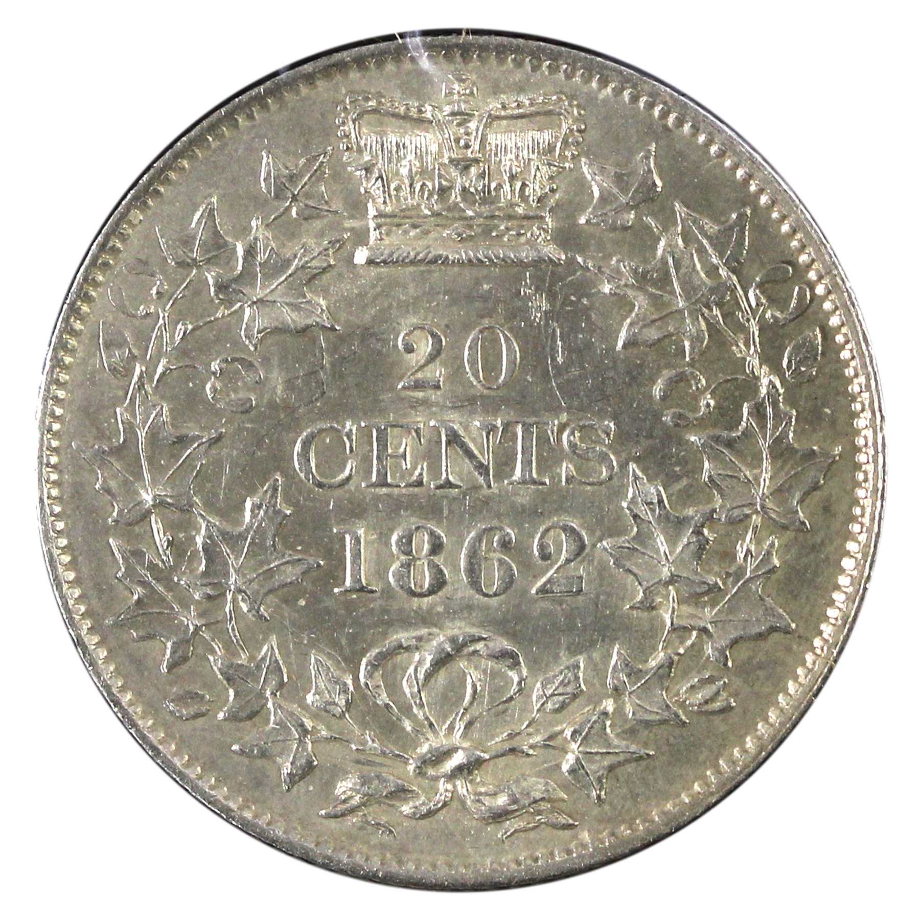 New Brunswick 20-cent 1862 AU-UNC