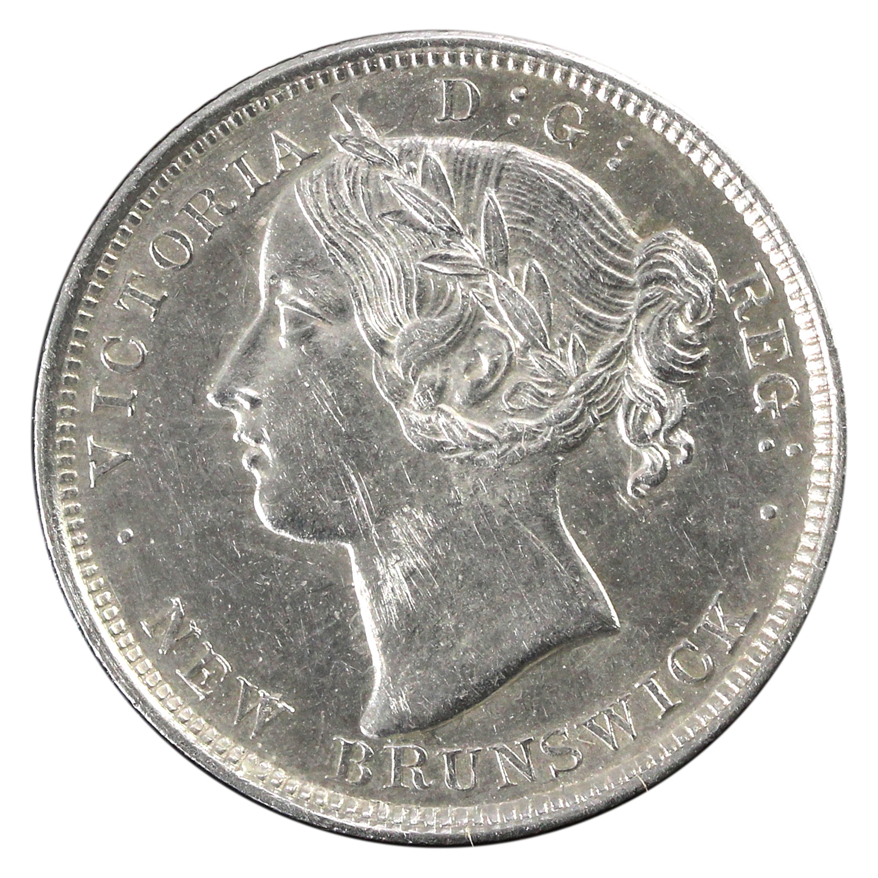 New Brunswick 20-cent 1862 AU-UNC