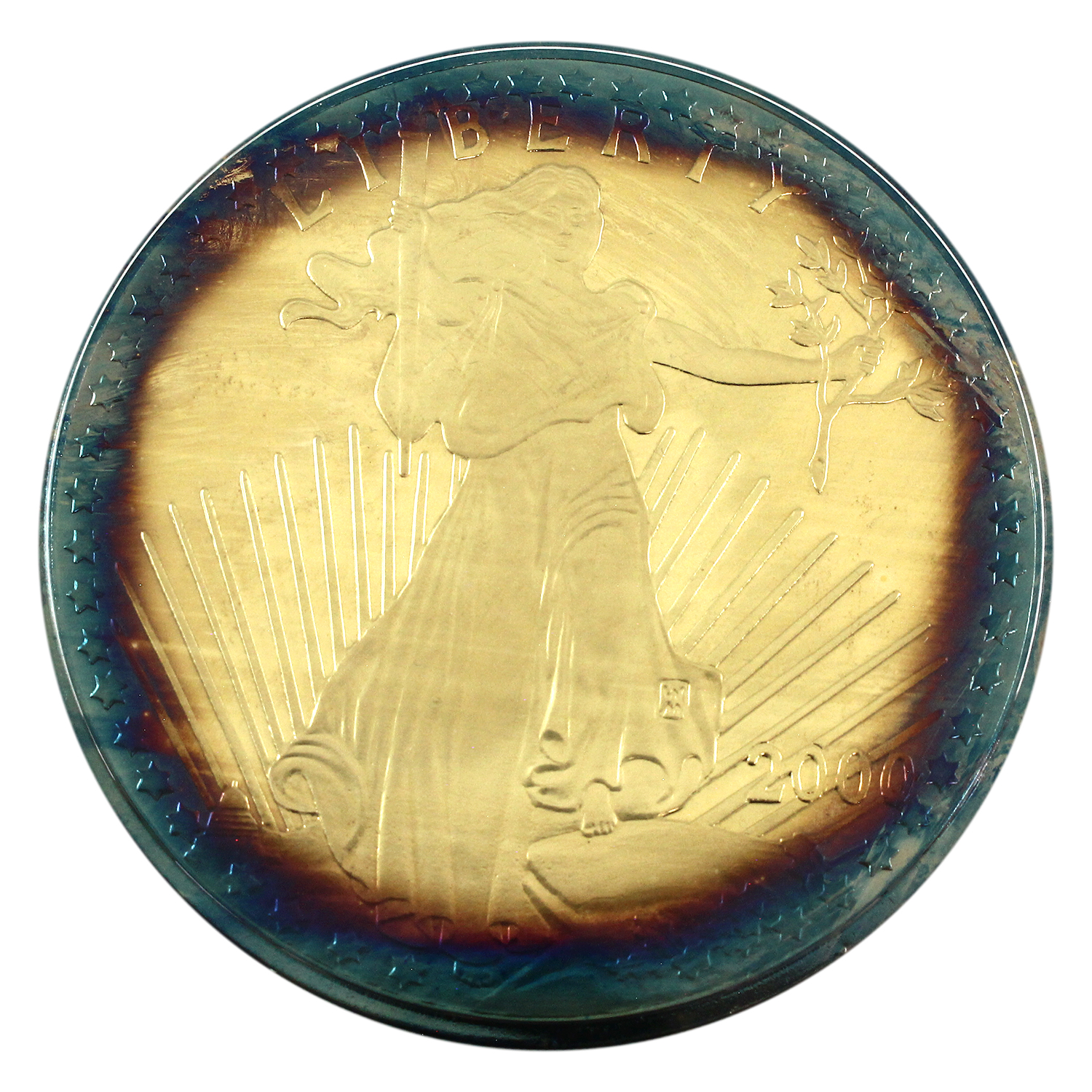 The Washington Mint 2000 Silver giant Quarter-Pound Golden Eagle Gold ...