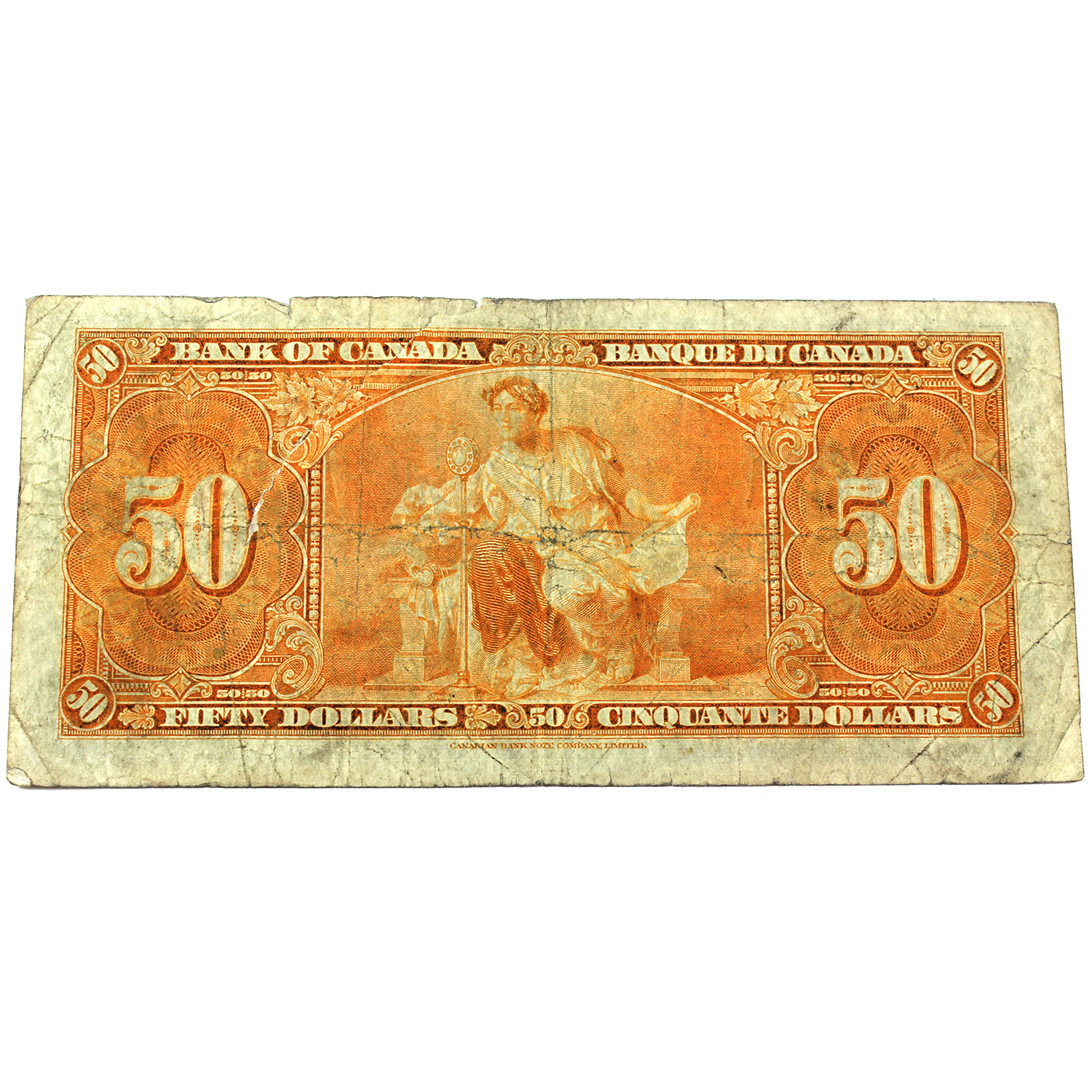 BC-26b 1937 $50 VG-F Gordon-Towers SN: B/H1732425