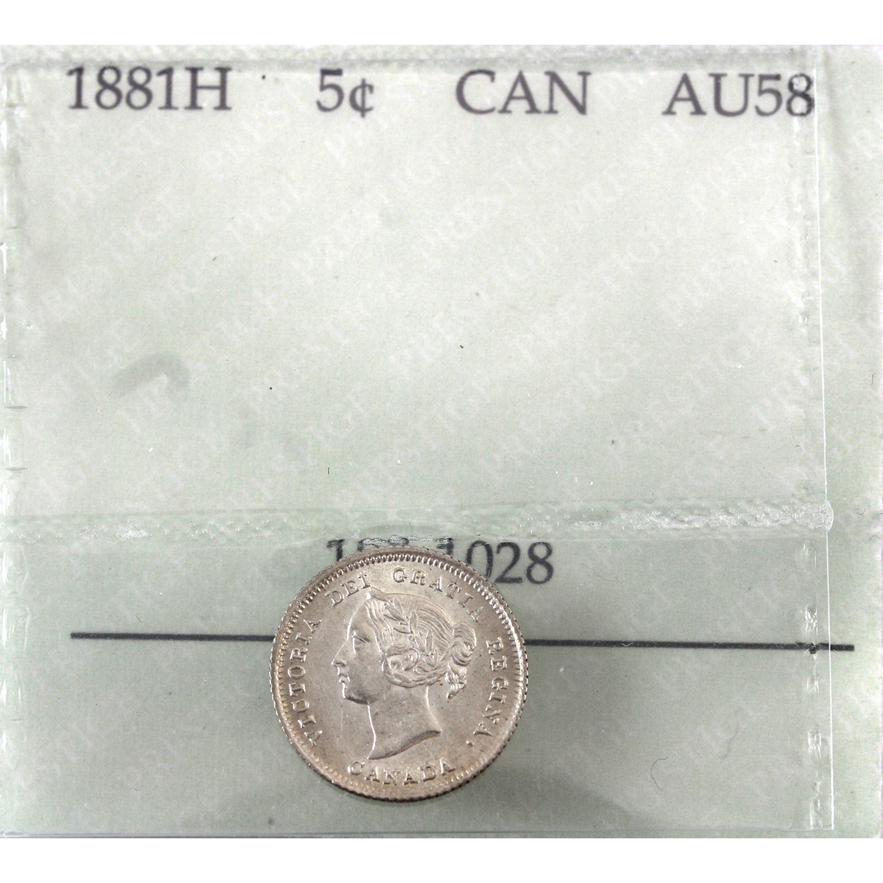 5-cent 1881H Prestige Certified AU58