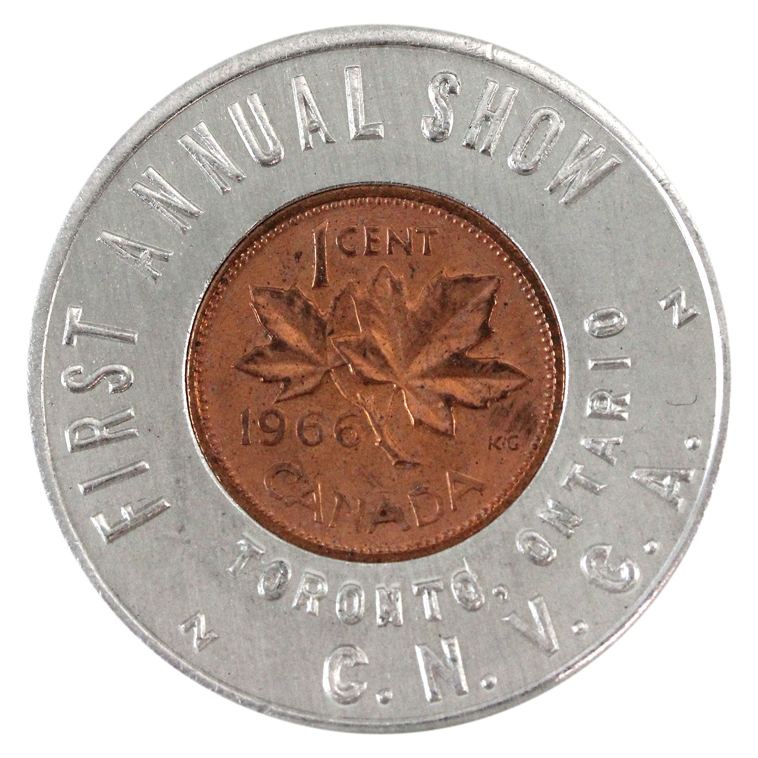 1966 C.N.V.C.A. First Annual Show Toronto Ontario Good Luck Token with ...