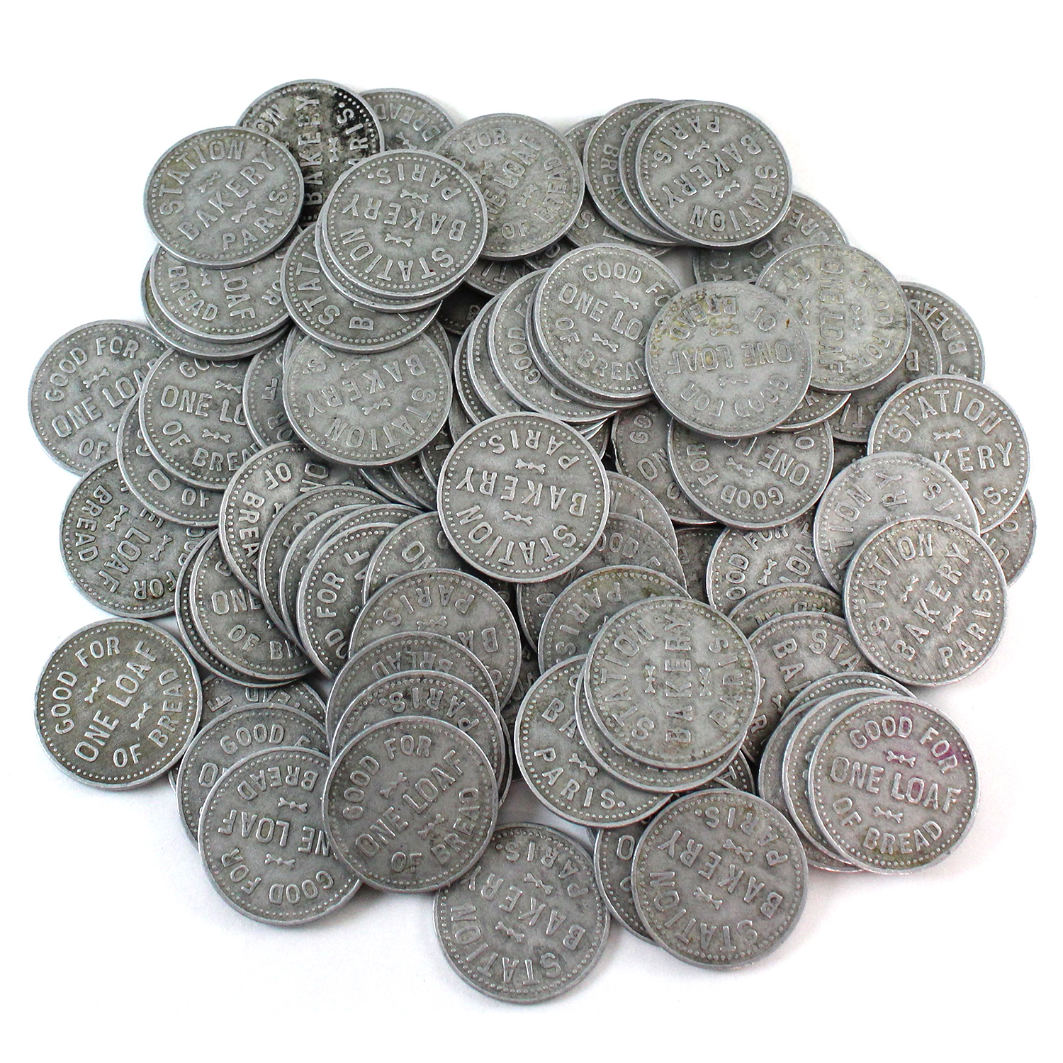 Good for One Loaf of Bread Station Bakery Paris Tokens. 87pcs.