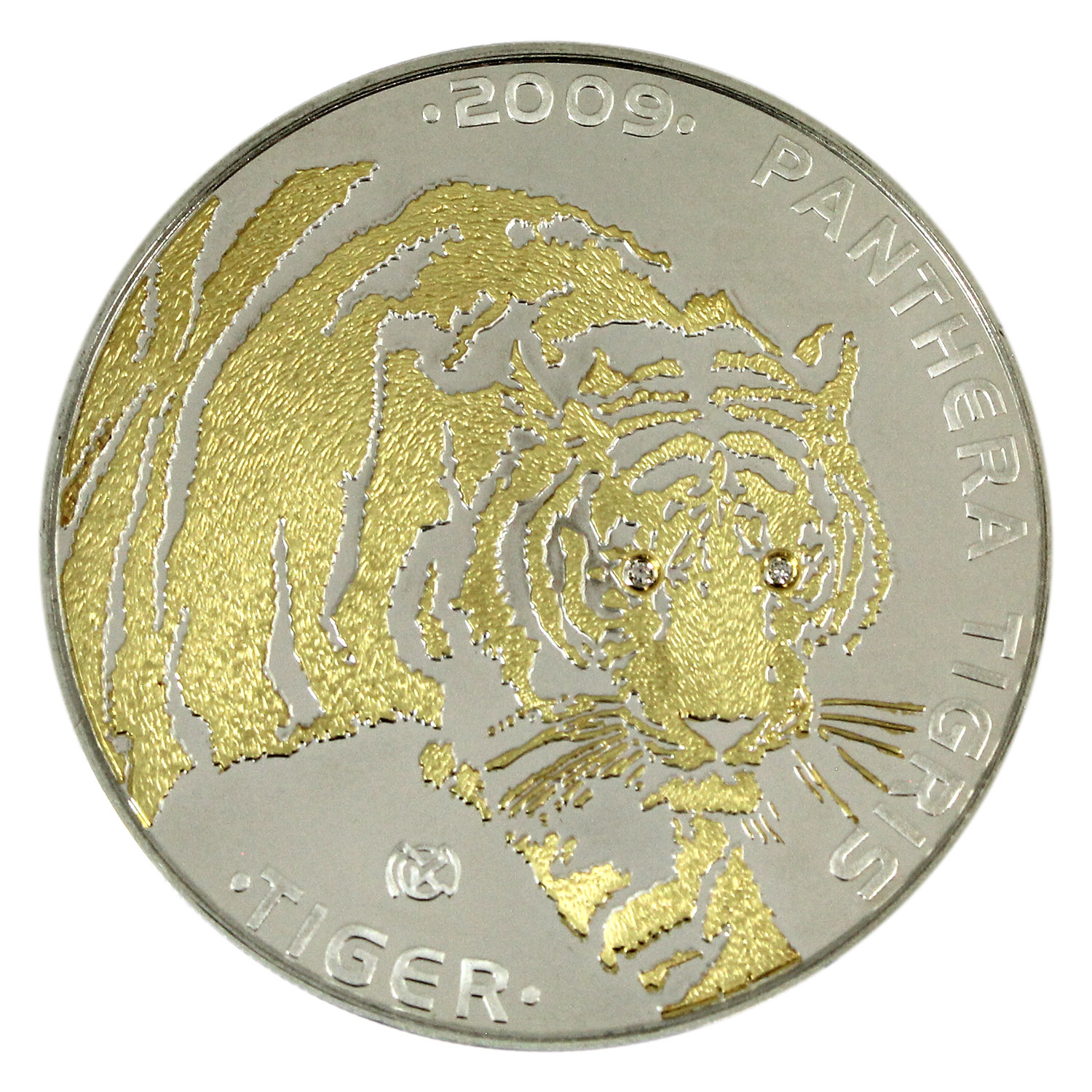 Khazakstan 2009 100 Tenge Tiger 'Panthera Tigris' Sterling Silver with ...