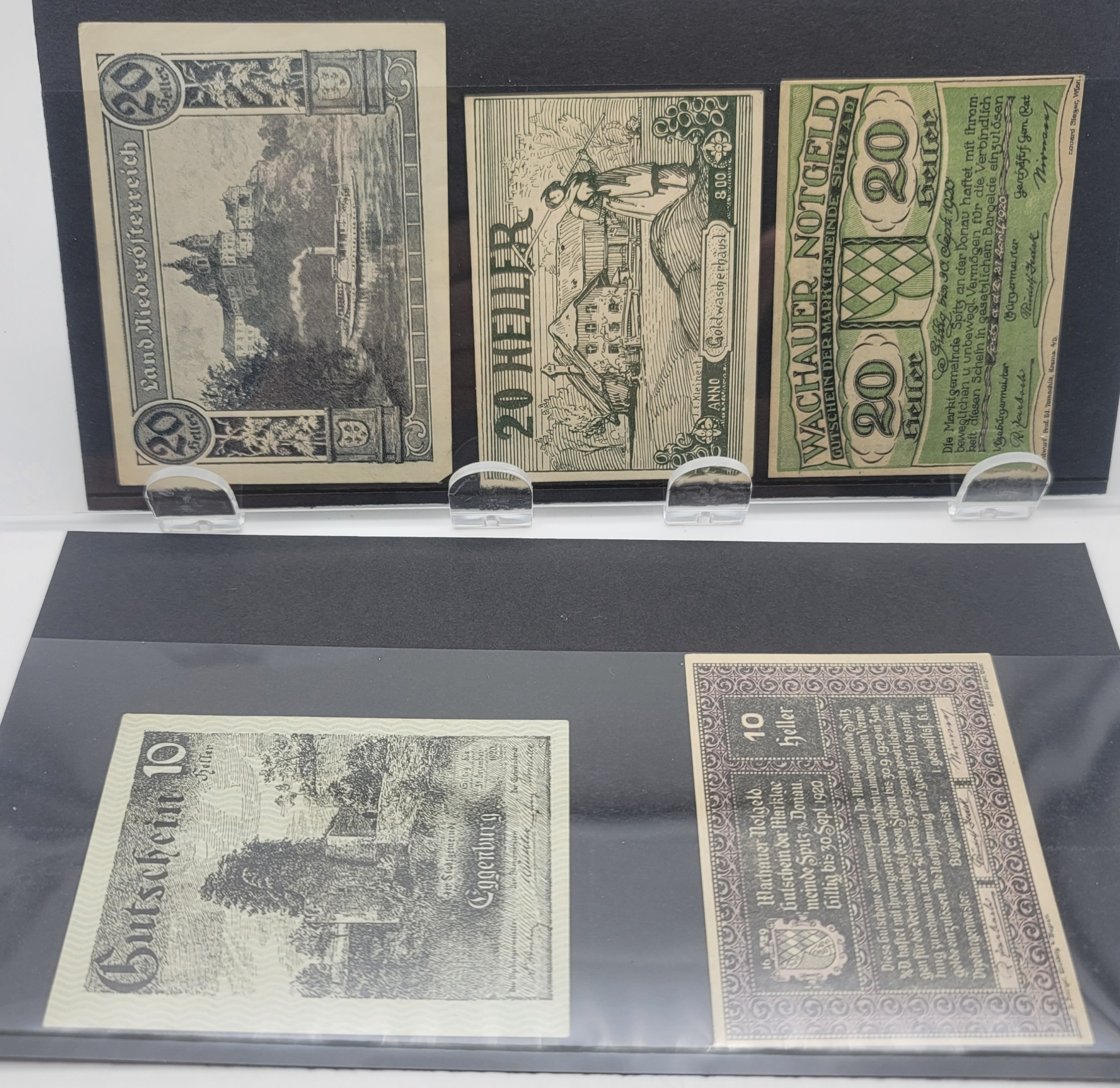 5 Rare Austrian Emergency Bank Notes 1920 - ebidz.ca
