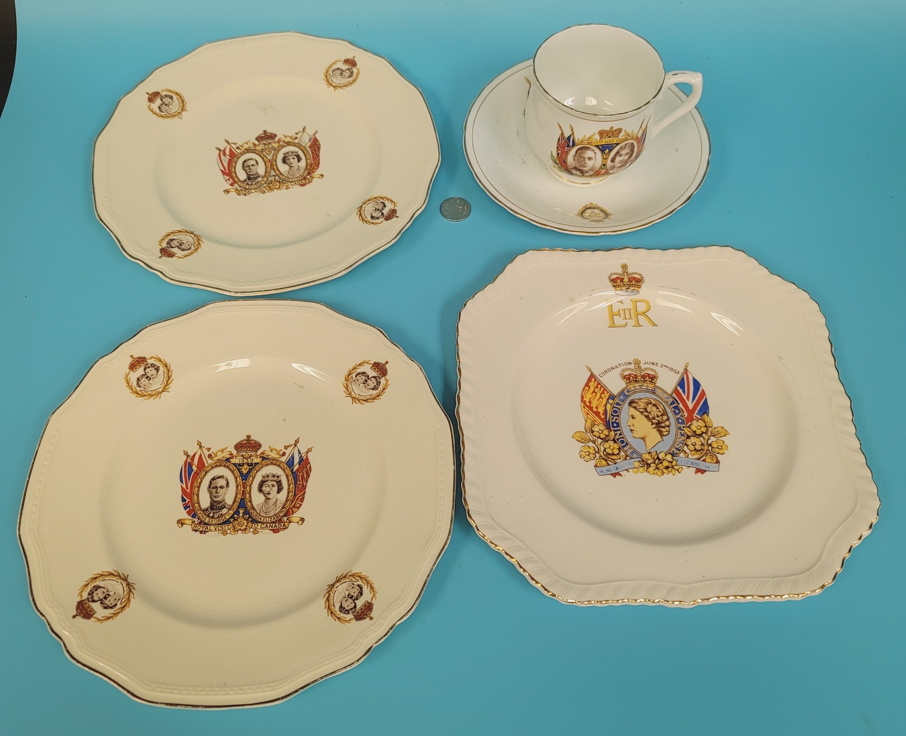 3 Assorted Royalty Plates and Cup & Saucer
